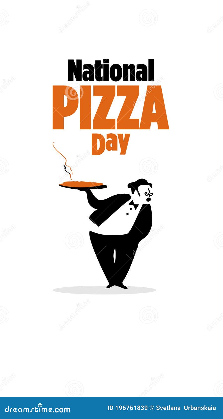 Vector Illustration of Pizza Day with. Cartoon Style Stock Illustration ...