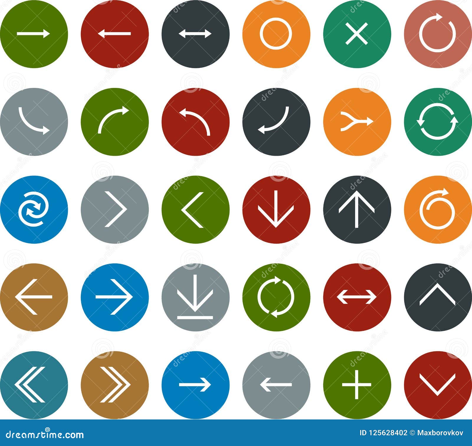 Flat arrow icons. stock vector. Illustration of design - 125628402