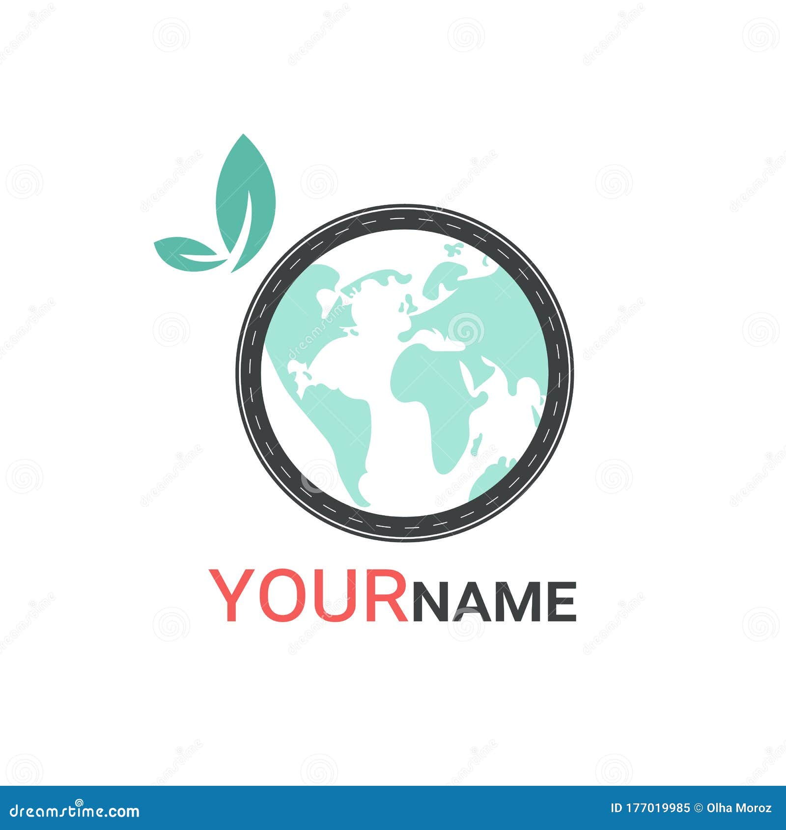 Vector Illustration of a Planet in a Flat Style. Logo Conservation of ...