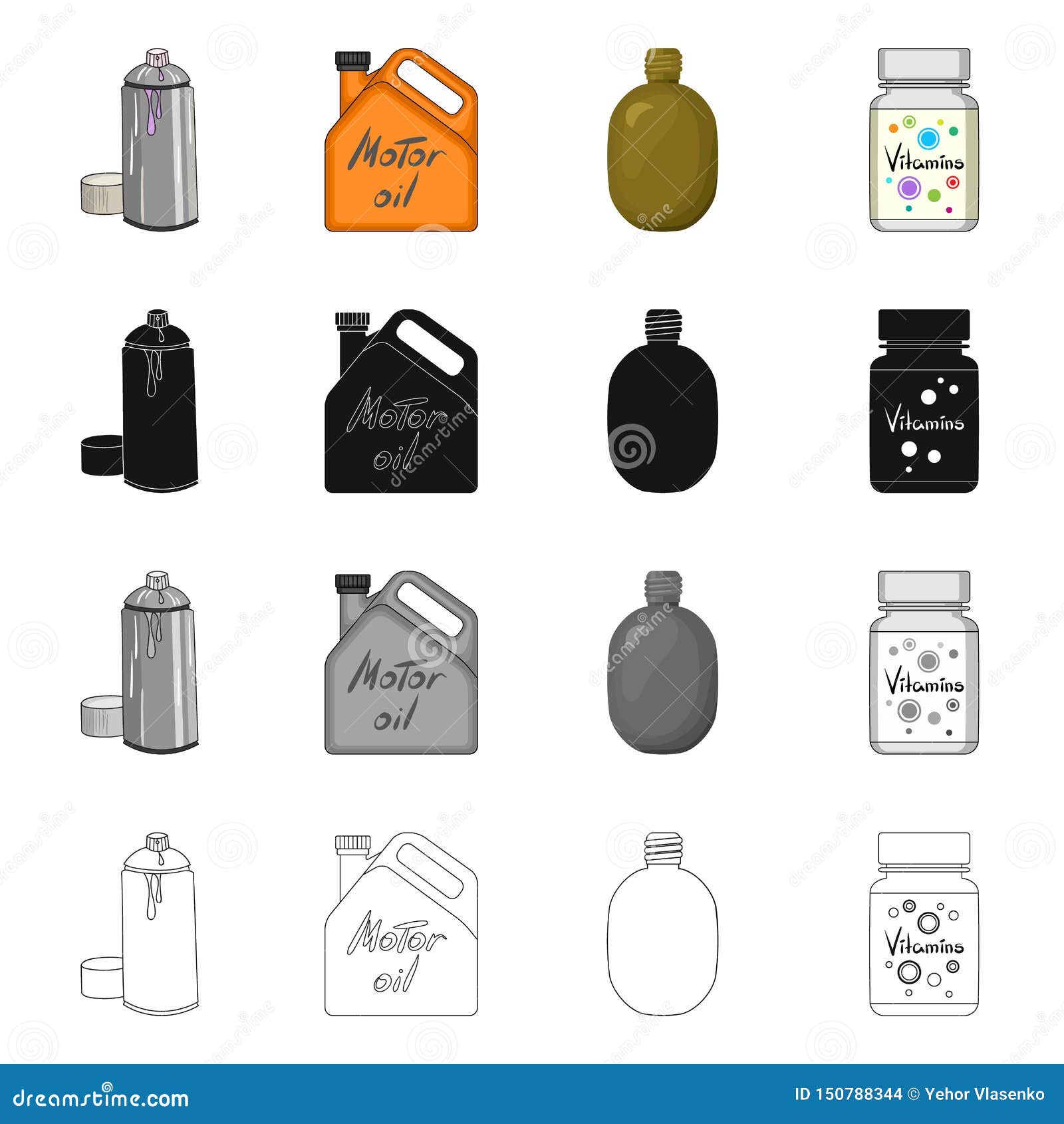 Vector Design of Plastic and Container Logo. Set of Plastic and ...