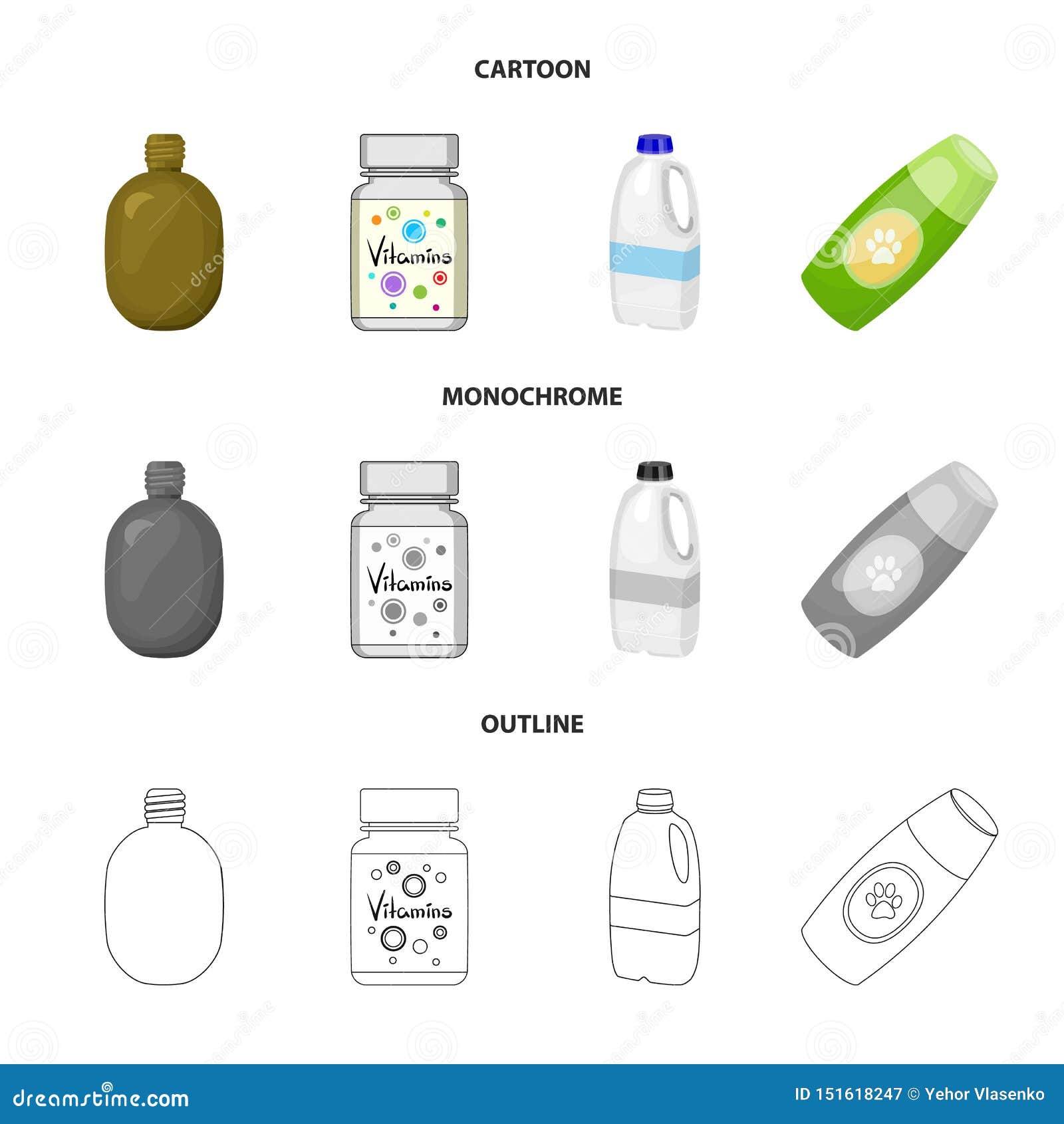 Vector Design of Plastic and Container Sign. Collection of Plastic and ...