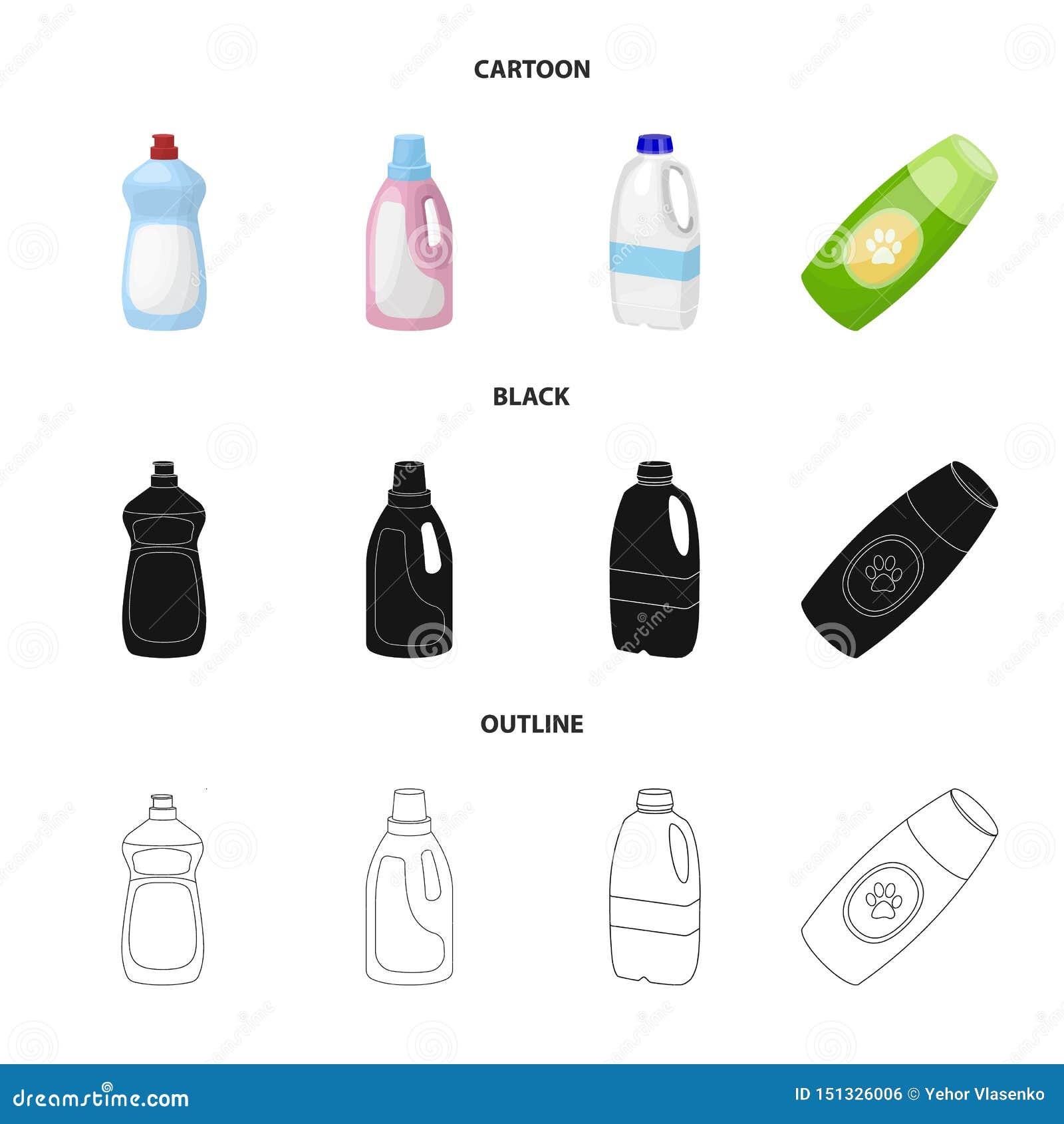 Vector Design of Plastic and Container Symbol. Set of Plastic and ...