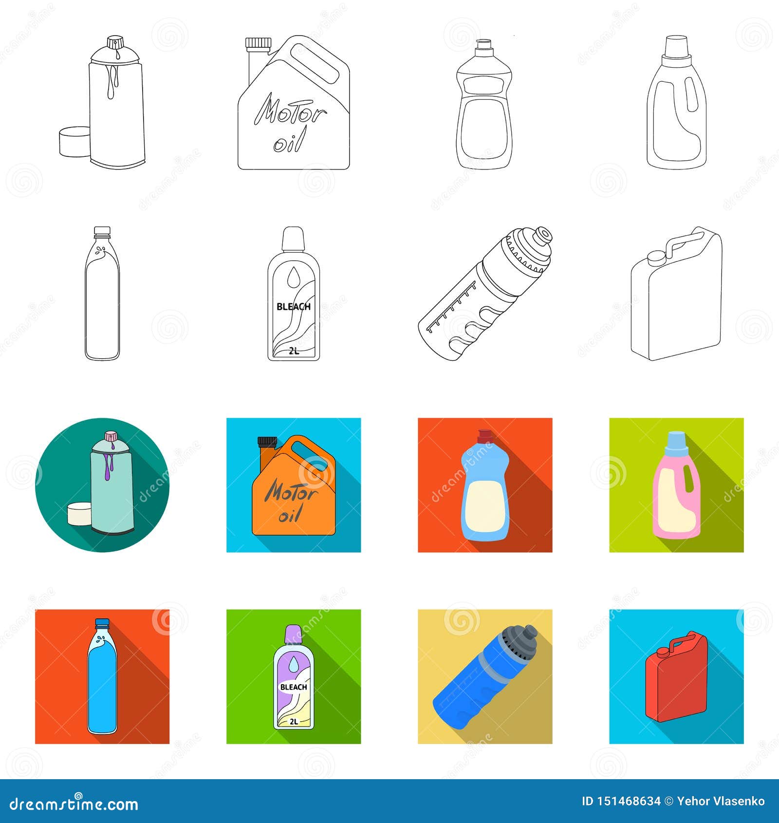 Vector Design of Plastic and Container Icon. Collection of Plastic and ...