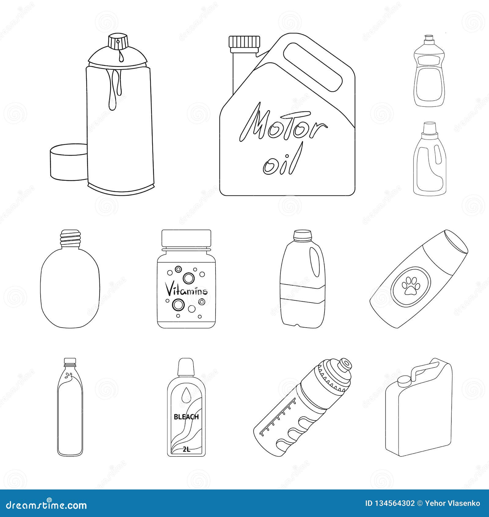 Vector Design of Plastic and Container Icon. Collection of Plastic and ...