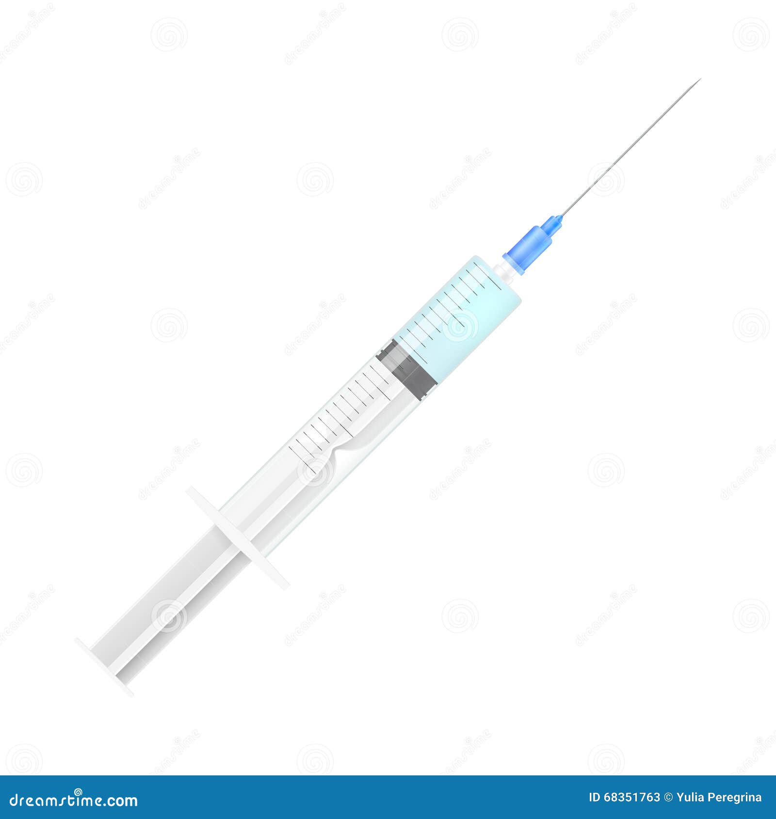 Vector Illustration of a Plastic Medical Syringe. Stock Vector ...