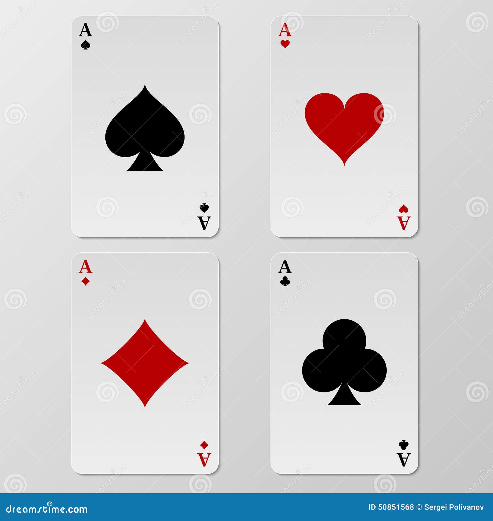 Vector Illustration of Playing Cards Aces Stock Vector - Illustration ...