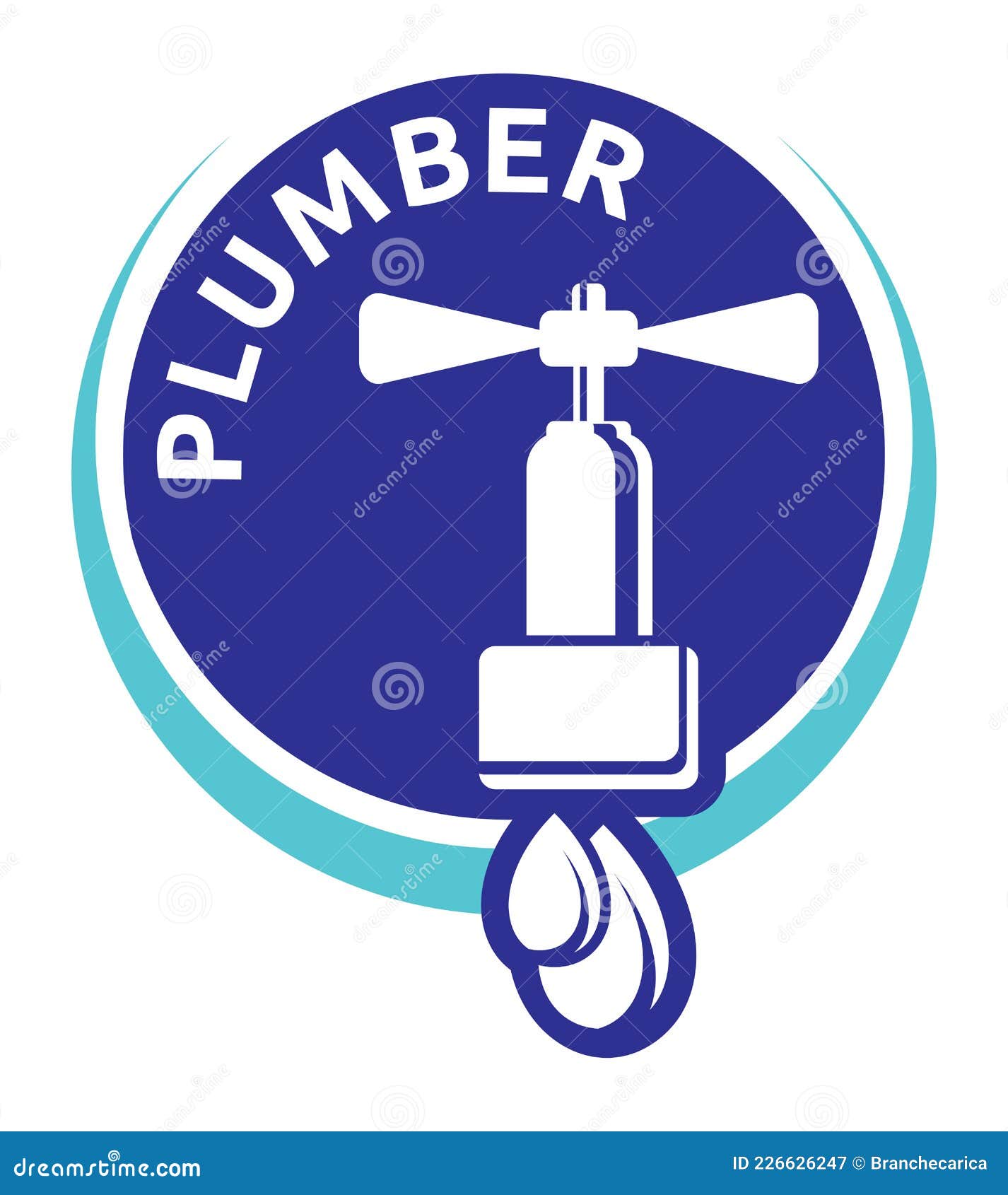Plumber icon stock vector. Illustration of button, mechanic - 226626247