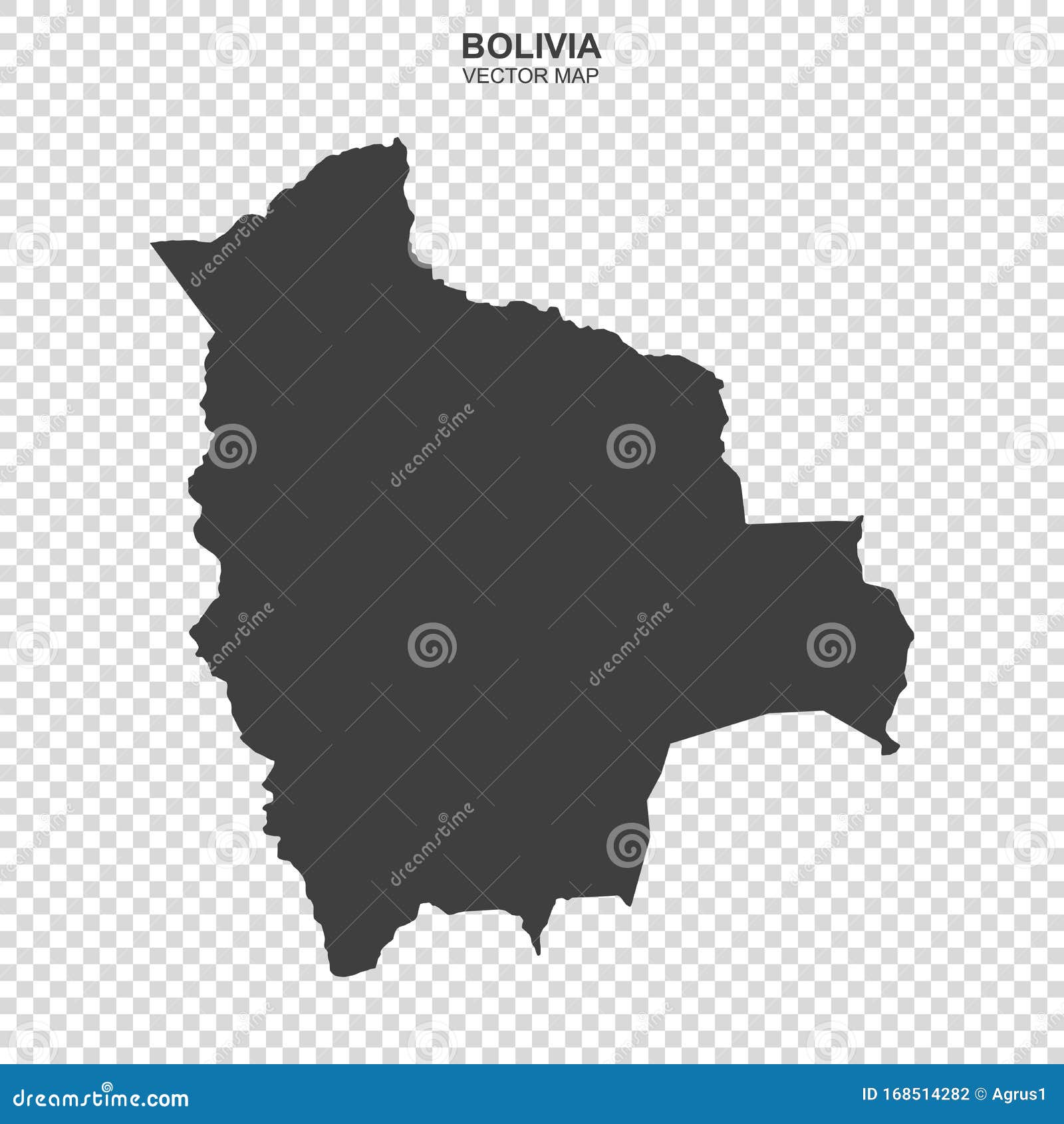 Political Map Of Bolivia Isolated On Transparent Background Cartoon ...