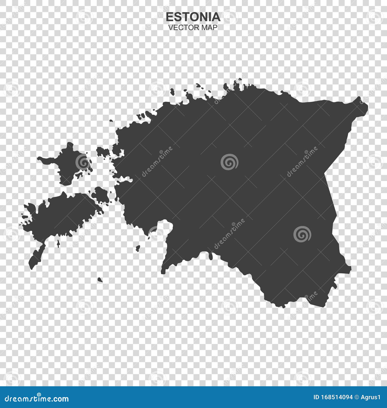 Political Map Of Estonia Isolated On Transparent Background Vector ...
