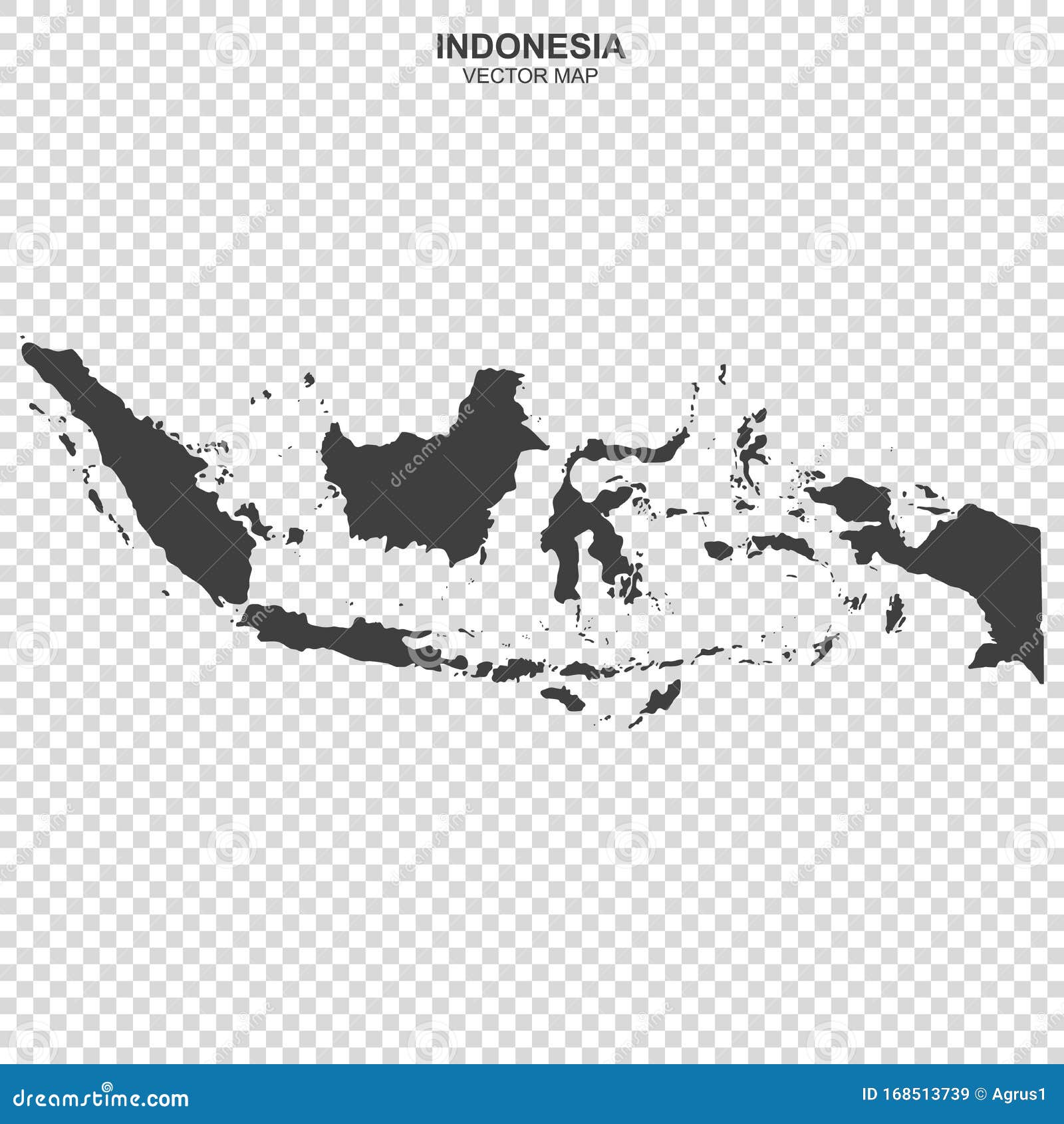 Political Map of Indonesia Isolated on Transparent Background Stock ...
