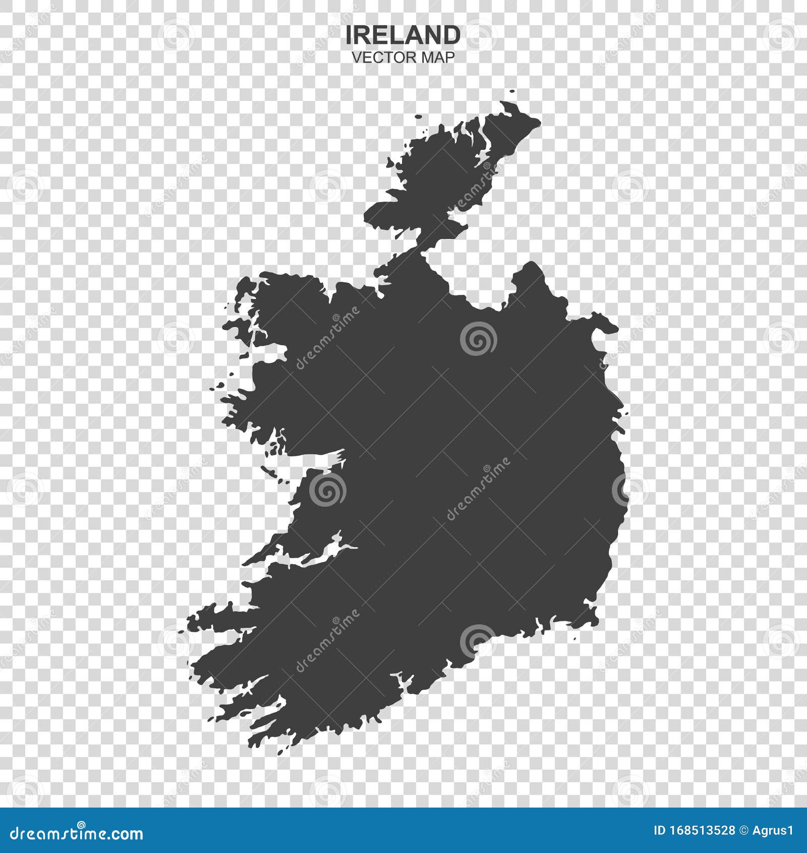 Political Map Of Ireland Isolated On Transparent Background Cartoon ...