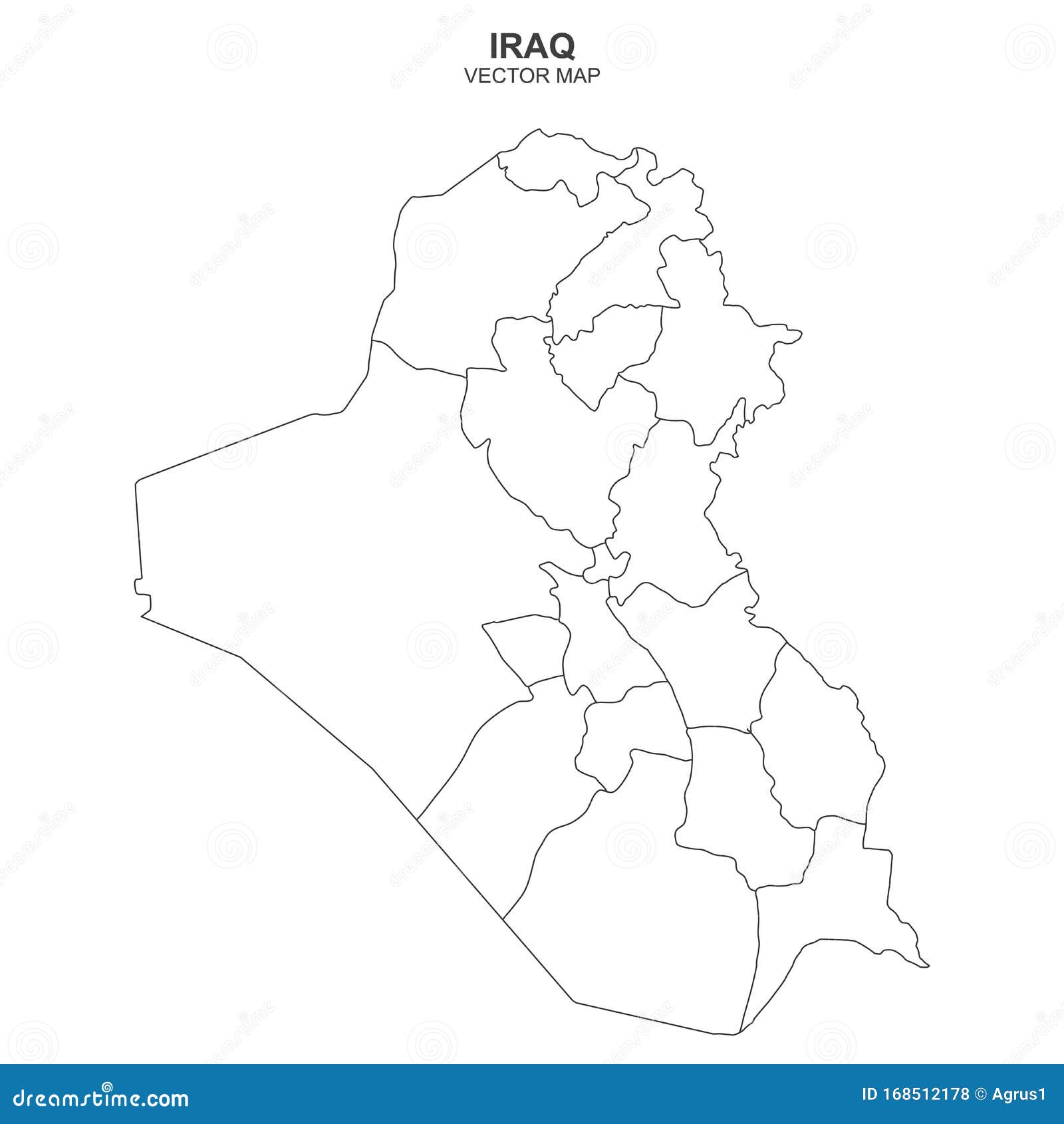 Political Map of Iraq Isolated on White Background Stock Vector ... Political Map of Iraq Isolated on White Background Stock Vector ...