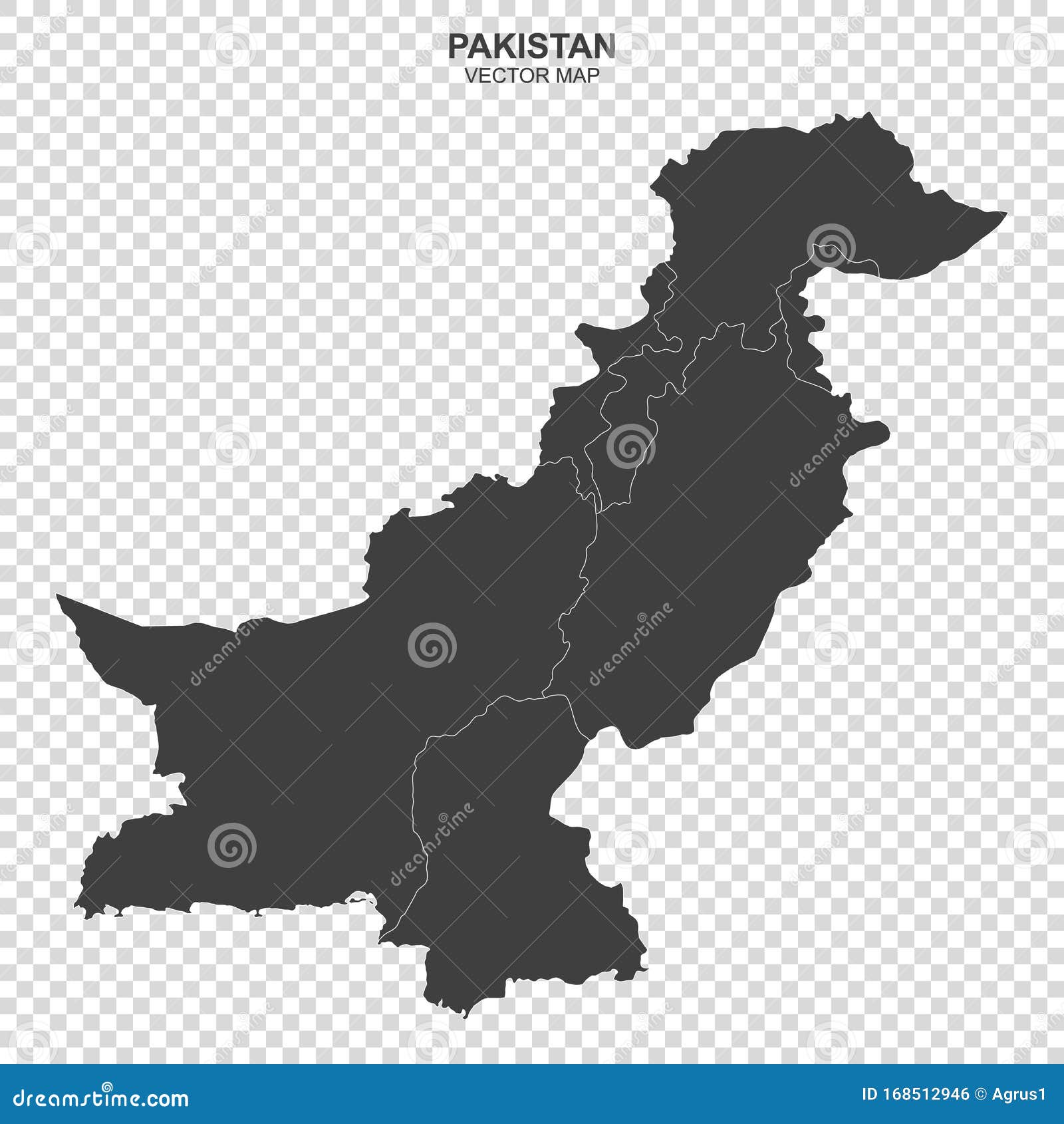 Political Map Of Pakistan Isolated On Transparent Background Vector ...