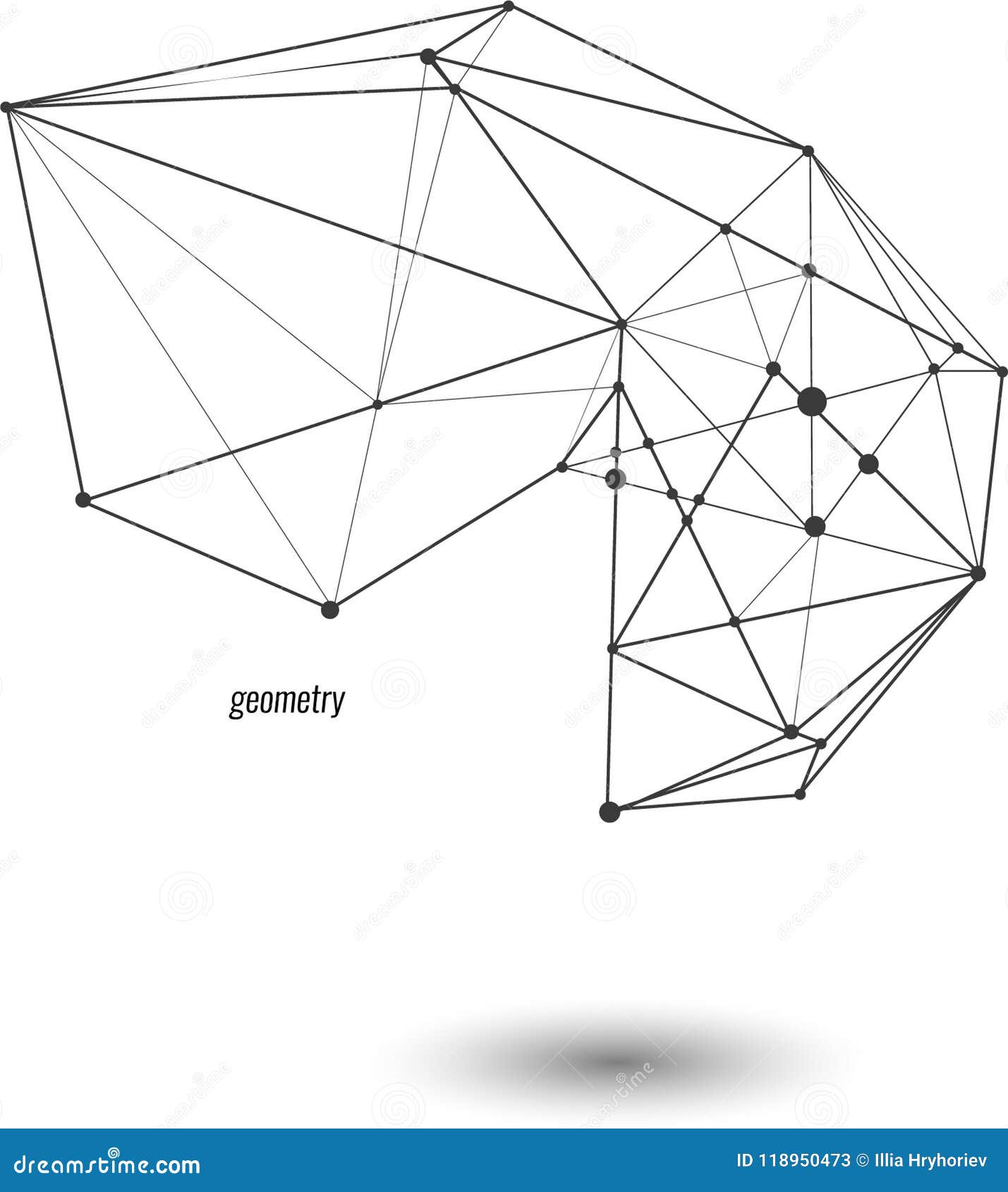 Vector Illustration.Polygon Geometry Background. Abstract Polygonal ...