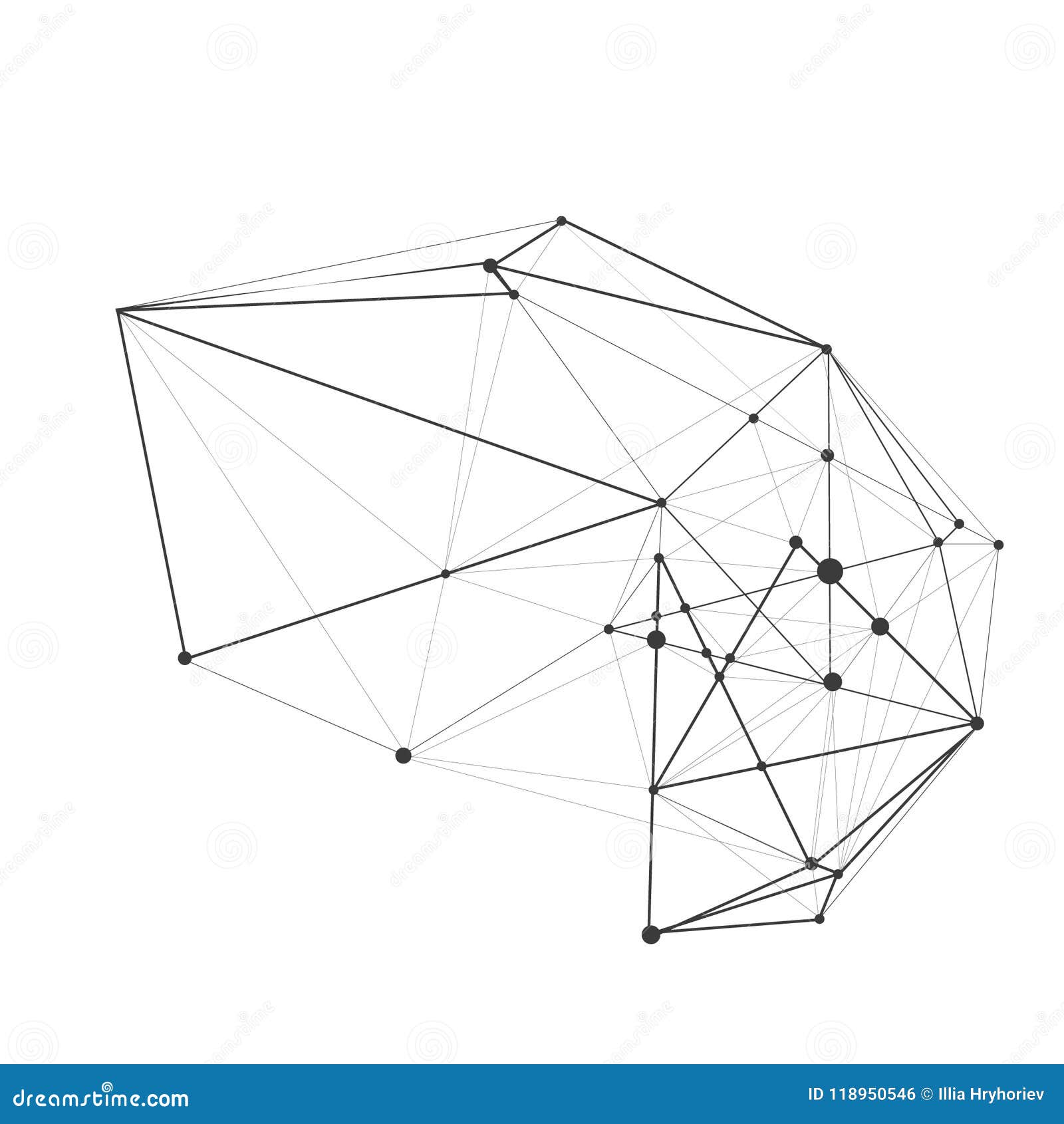 Vector Illustration.Polygon Geometry Background. Abstract Polygonal ...