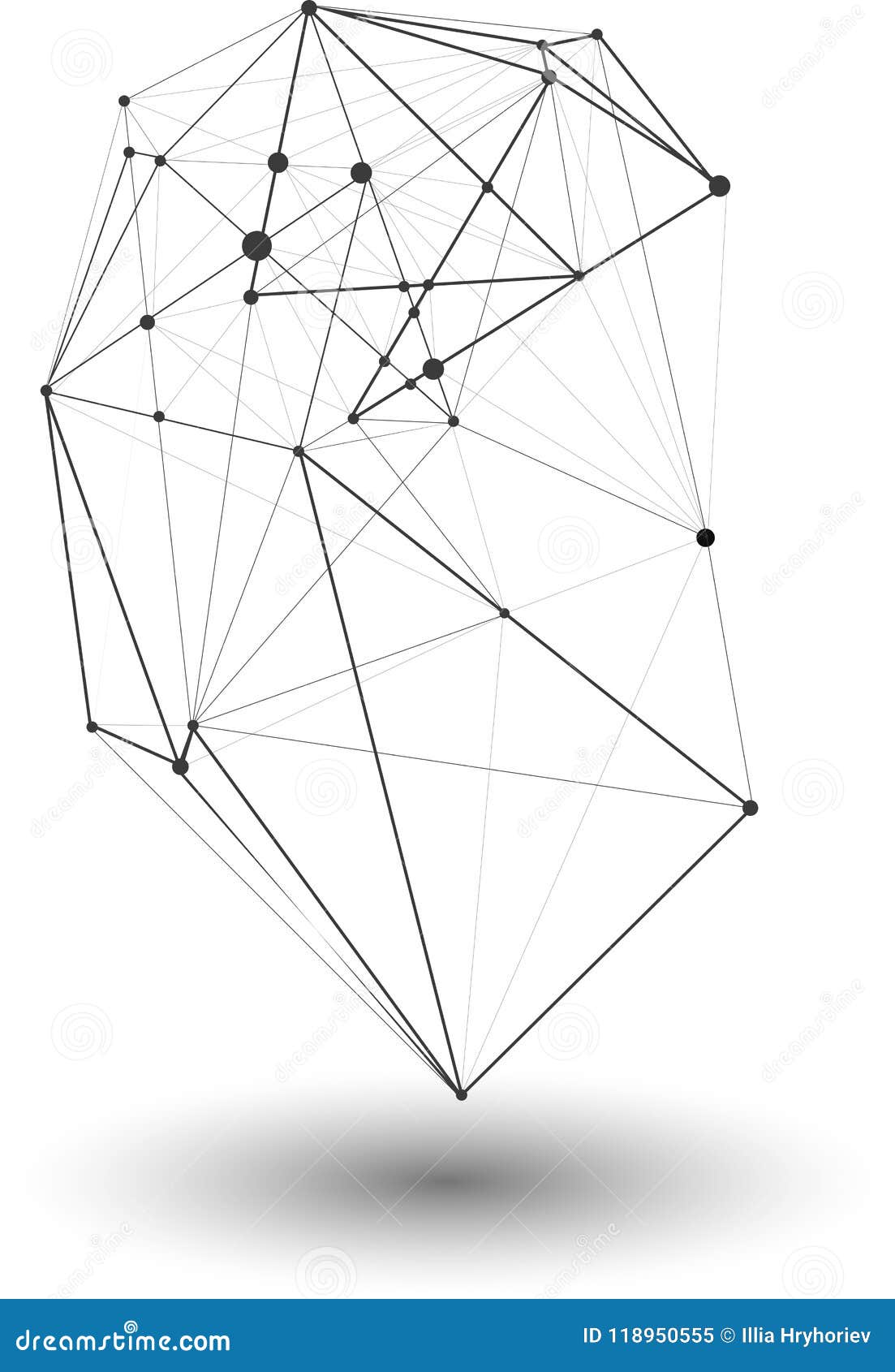 Vector Illustration.Polygon Geometry Background. Abstract Polygonal ...