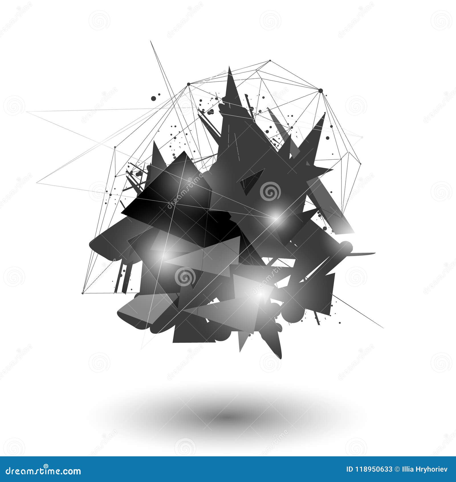 Vector Illustration.Polygon Geometry Background. Abstract Polygonal ...