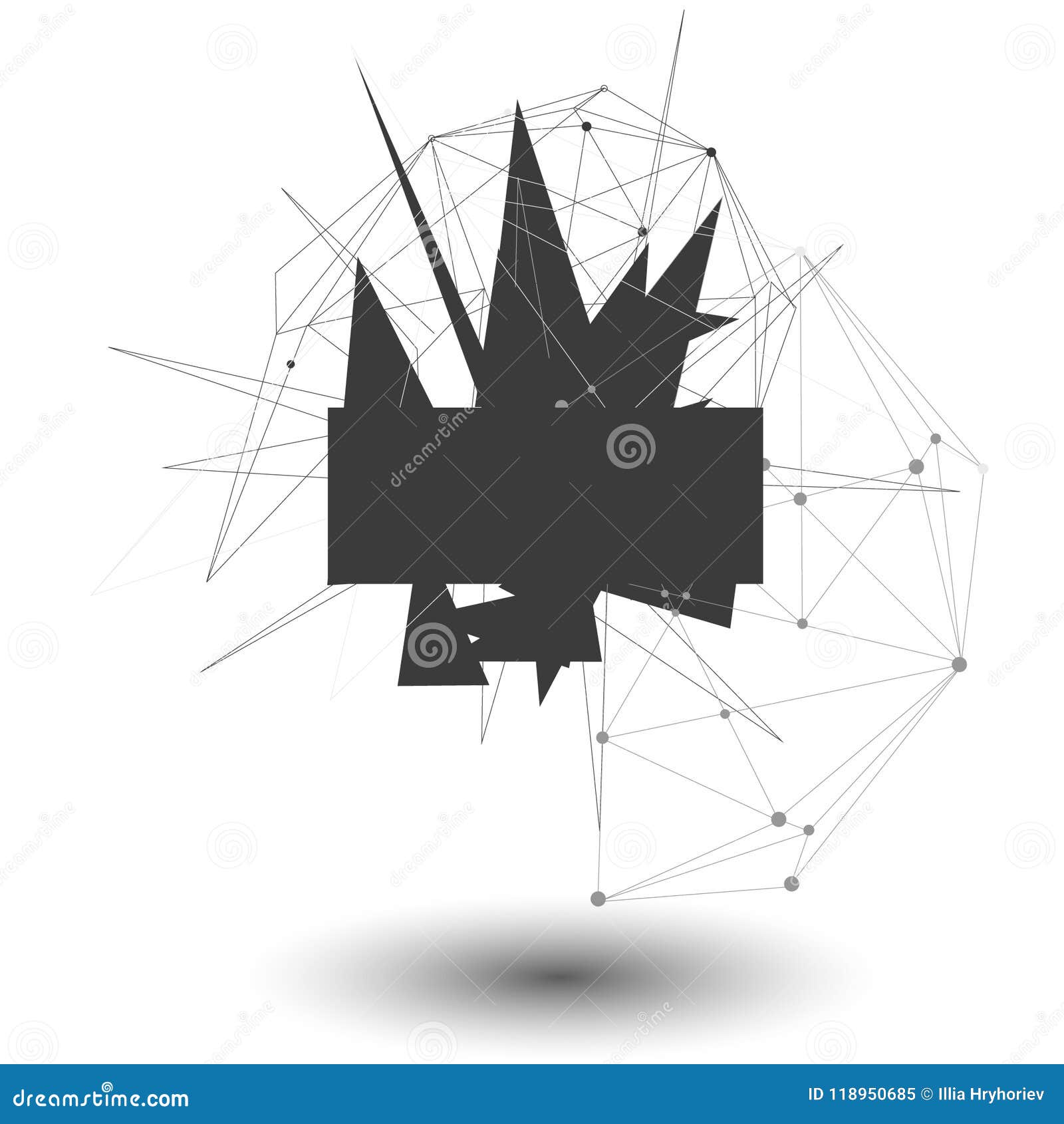 Vector Illustration.Polygon Geometry Background. Abstract Polygonal ...