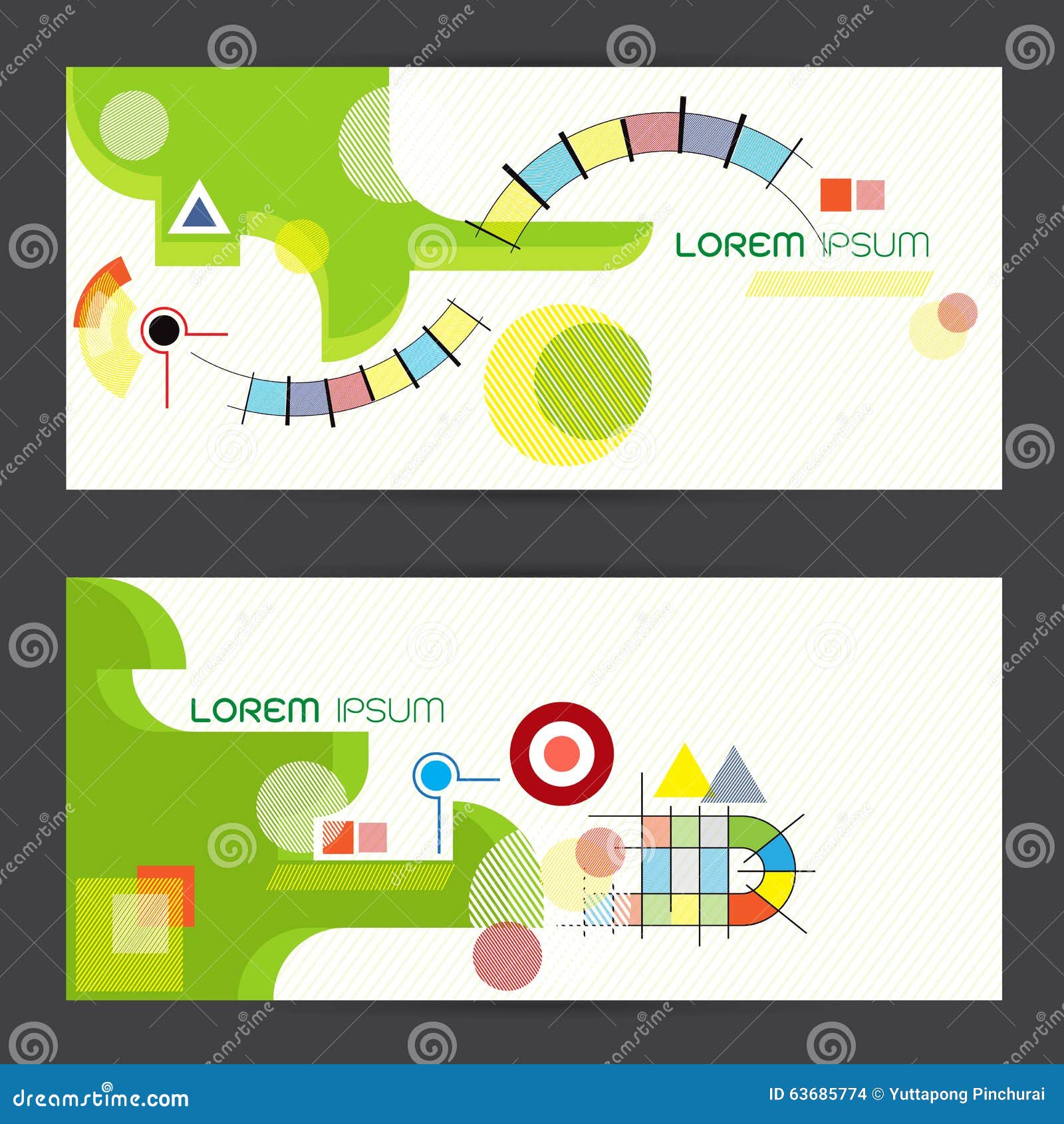 Vector Illustration Polygon Geometry Polygon Abstract Banner Stock ...