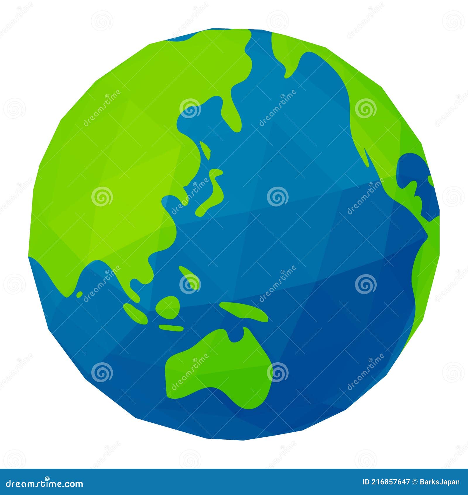 Vector Illustration of Polygonized Earth Globe Stock Vector ...