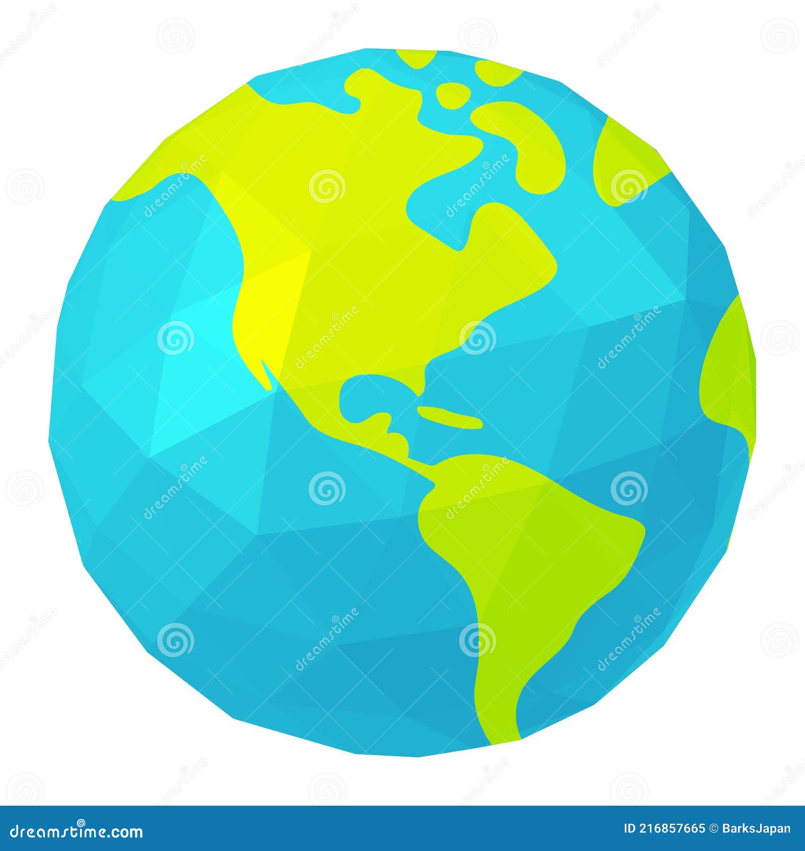 Vector Illustration of Polygonized Earth Globe Stock Vector ...