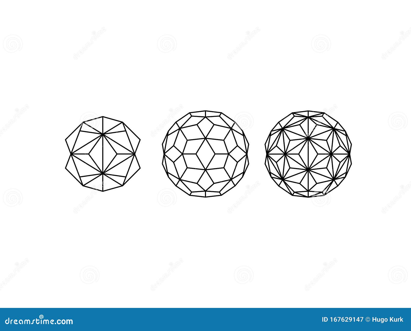 Vector Illustration of a Polyhedron Geometric Shape Stock Illustration ...