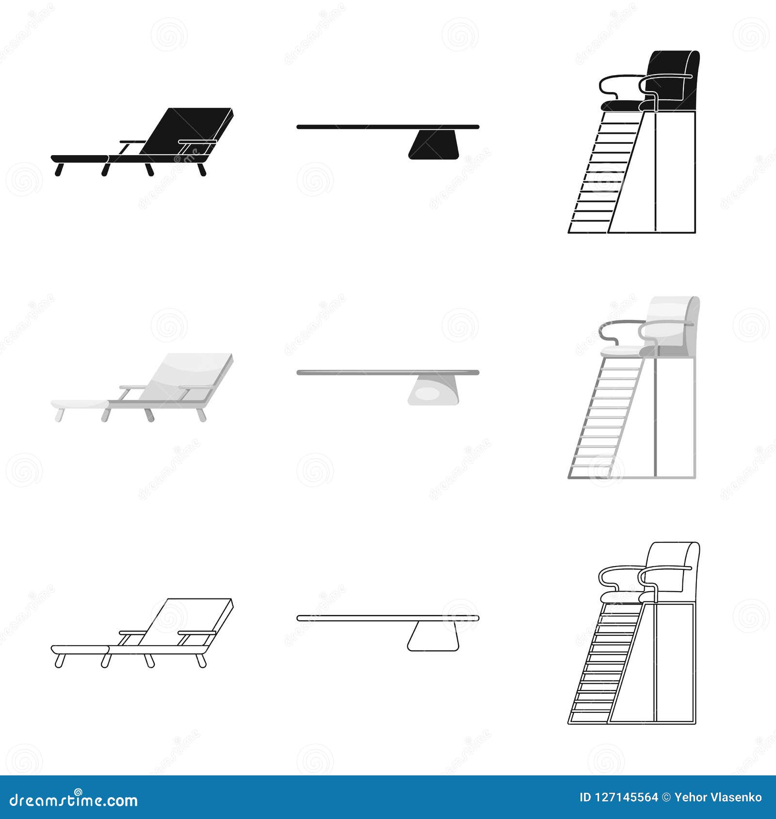 Vector Design of Pool and Swimming Symbol. Set of Pool and Activity ...