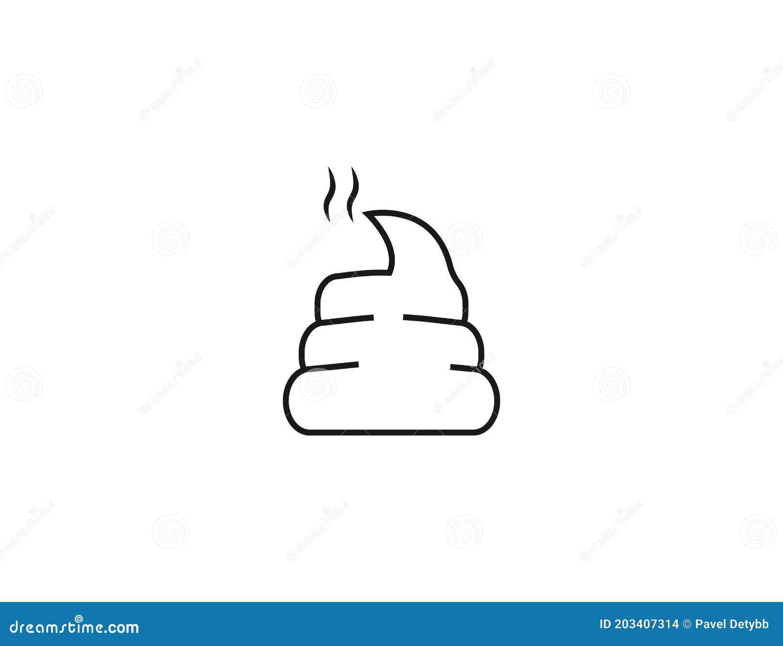 Poop, Outline Icon. Vector Illustration., Flat Stock Illustration ...