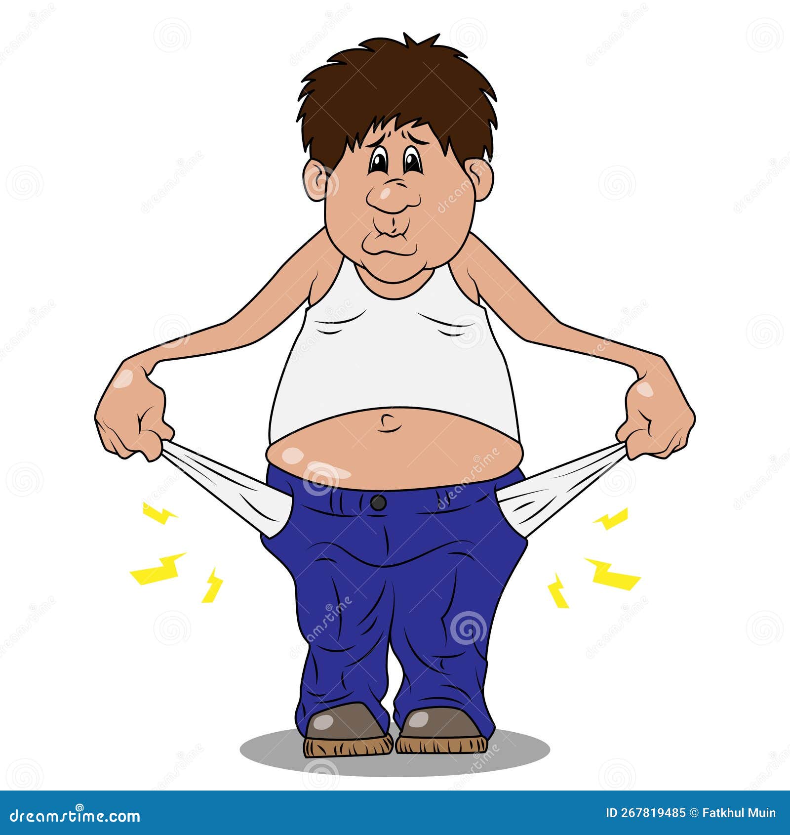 Vector Illustration of a Poor Man Stock Vector - Illustration of ...