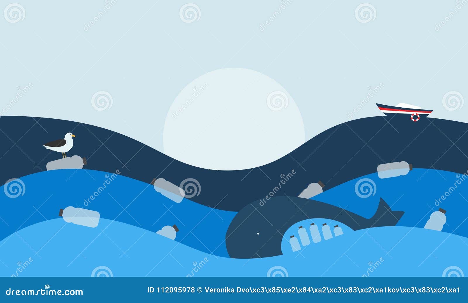 Say No To Plastic. Whale, Sea, Ocean. Black Text, Calligraphy ...