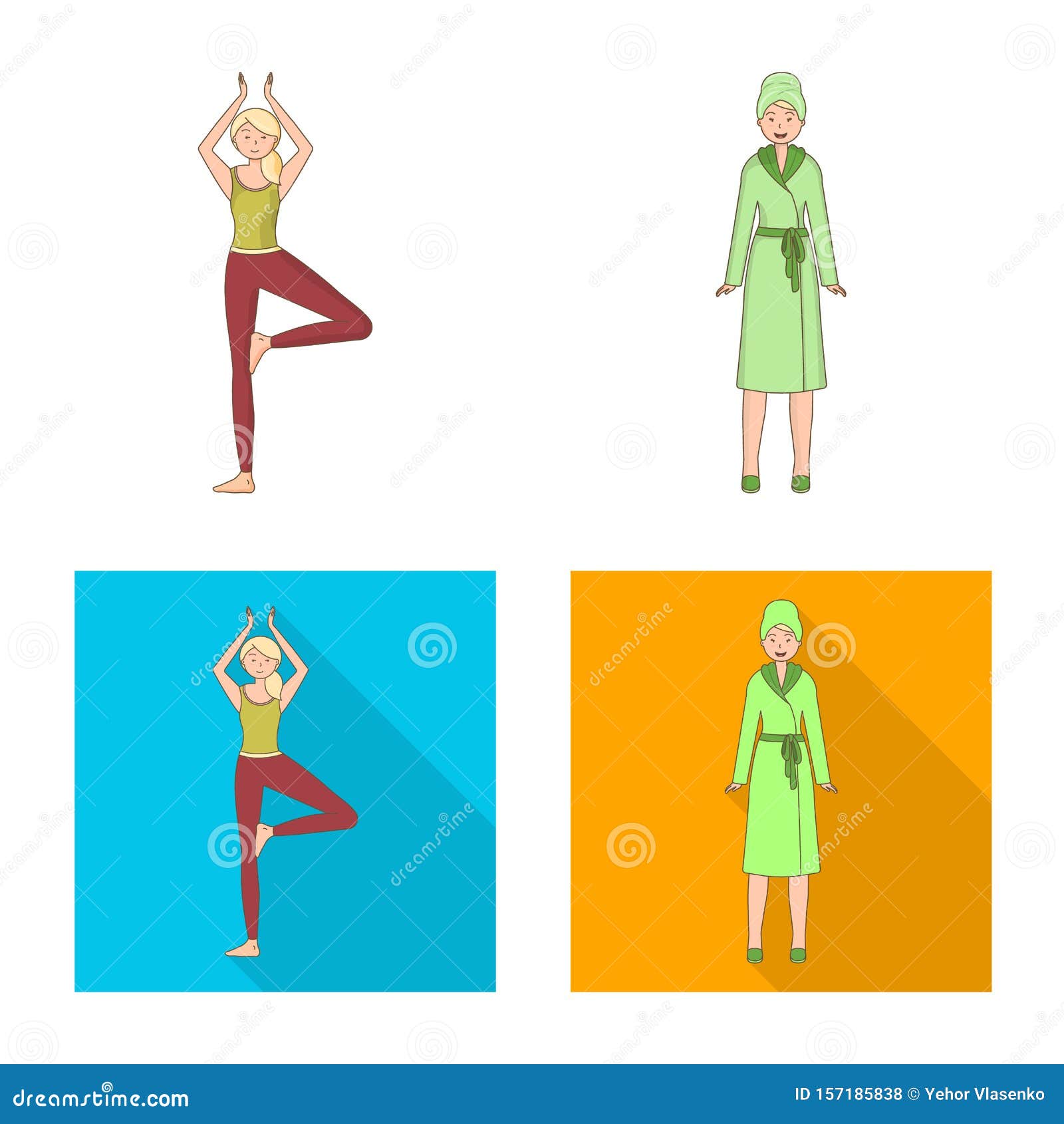 Vector Design of Posture and Mood Sign. Set of Posture and Female Stock ...