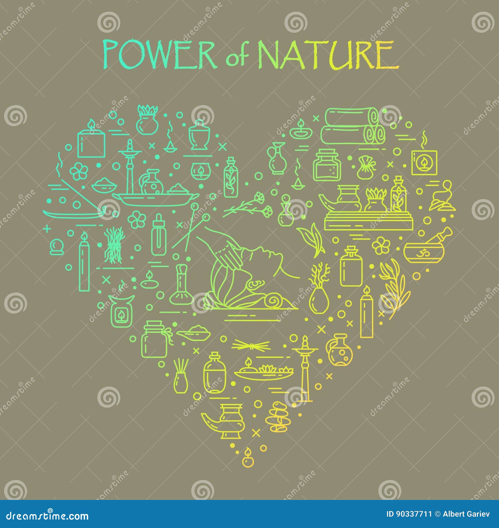 Vector Illustration - Power of Nature Stock Illustration - Illustration ...