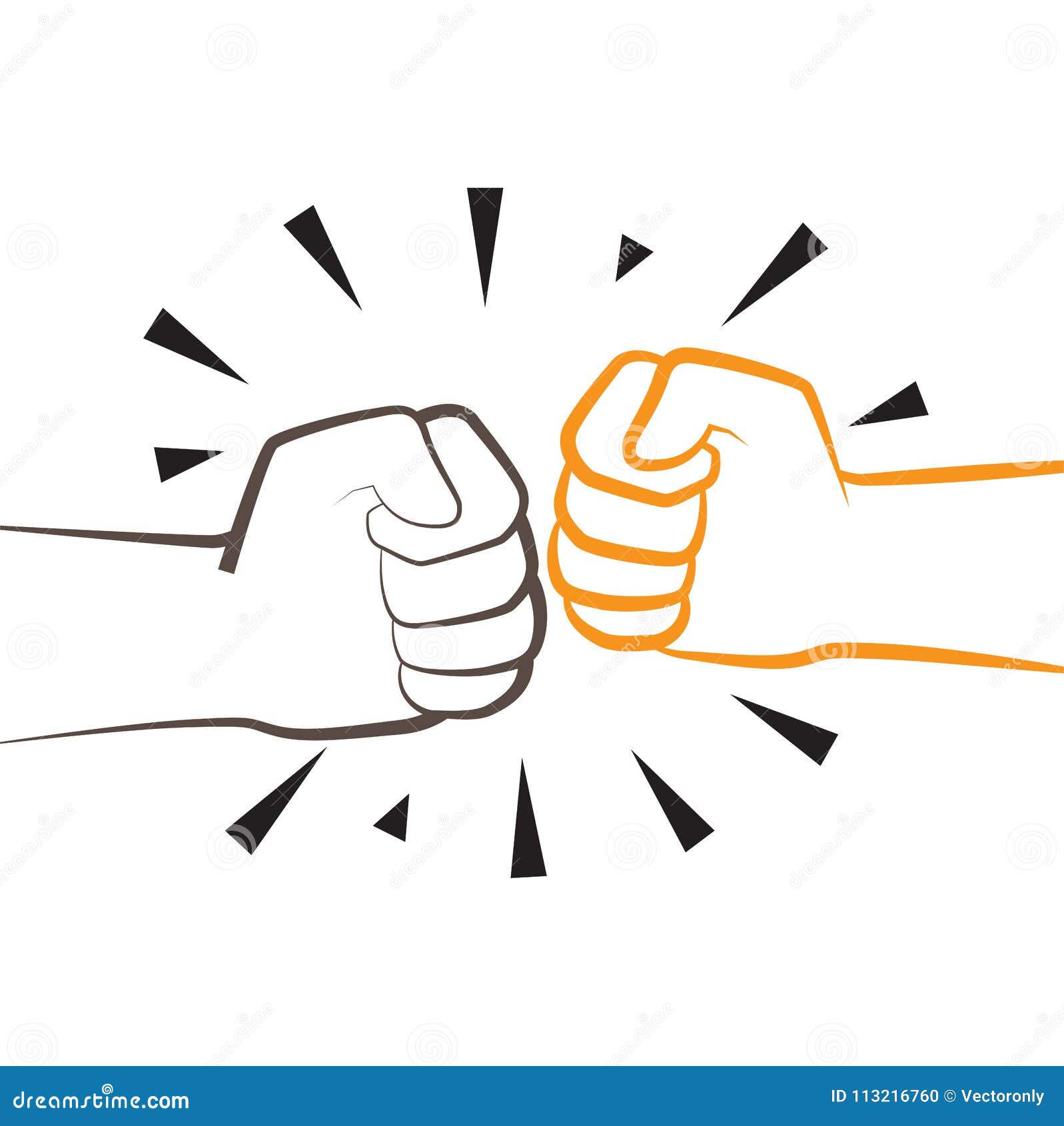 Strong Power Hands Logo Vector Stock Vector - Illustration of fist ...