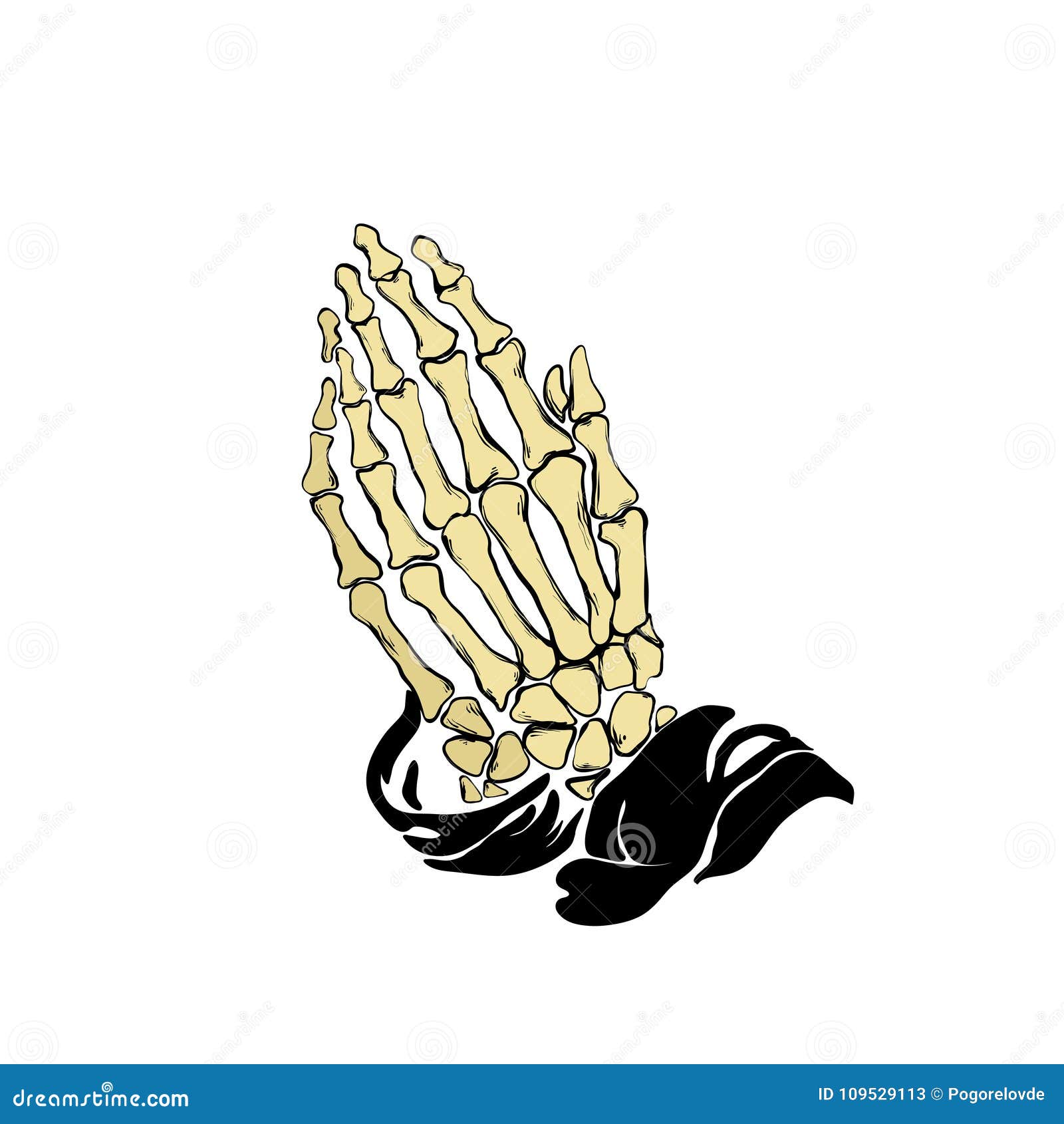 Bone Praying Hands