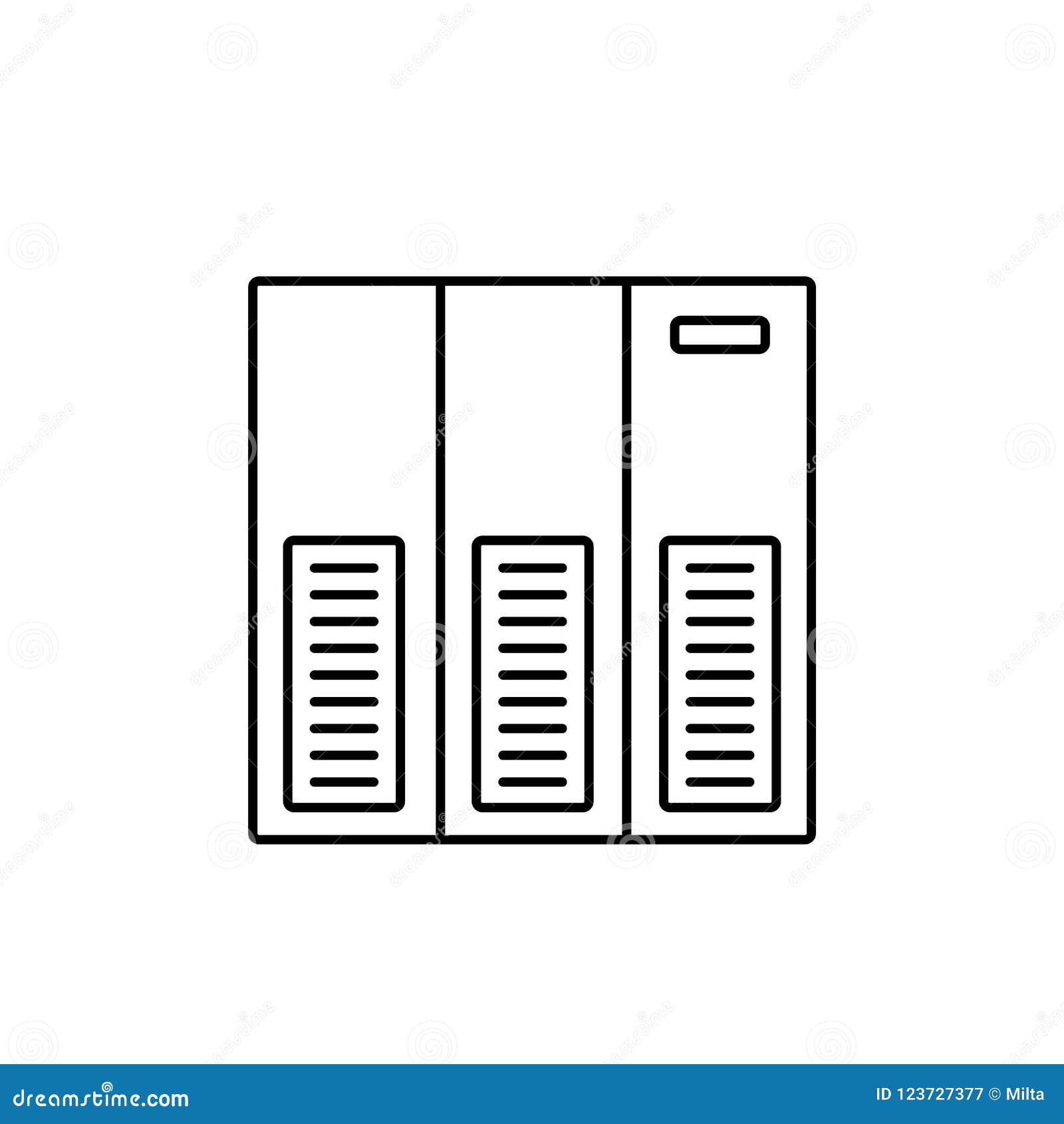 Vector Illustration of Precision Air Conditioner for Rooms with Stock ...