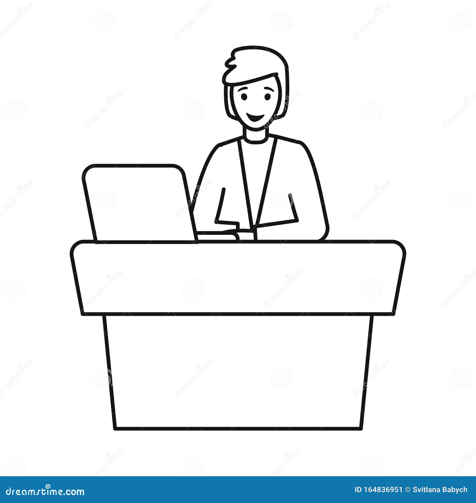 Vector Illustration of Presenter and Show Symbol. Web Element of ...