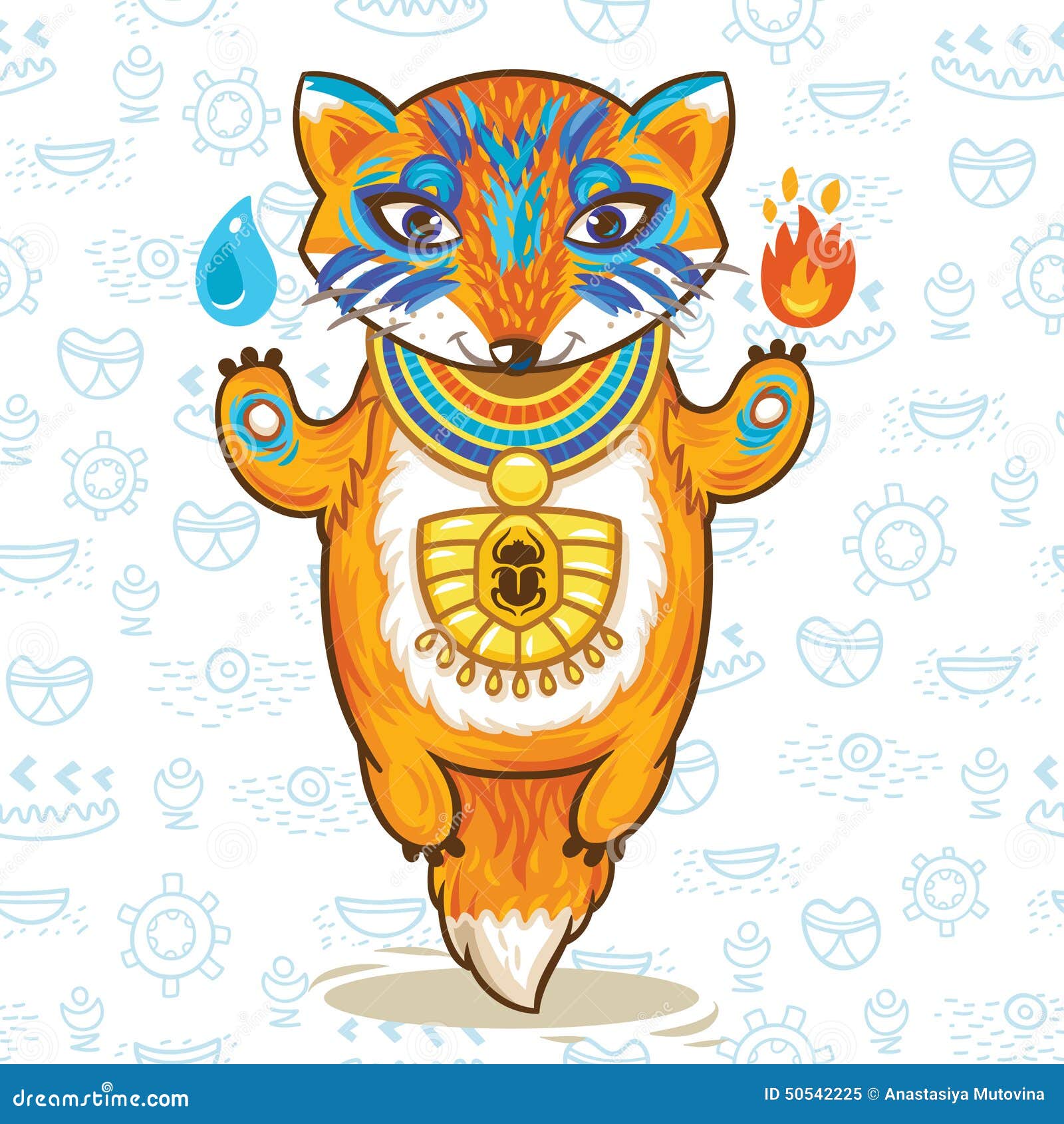 Vector Illustration Print of a Cartoon Egyptian Stock Vector ...