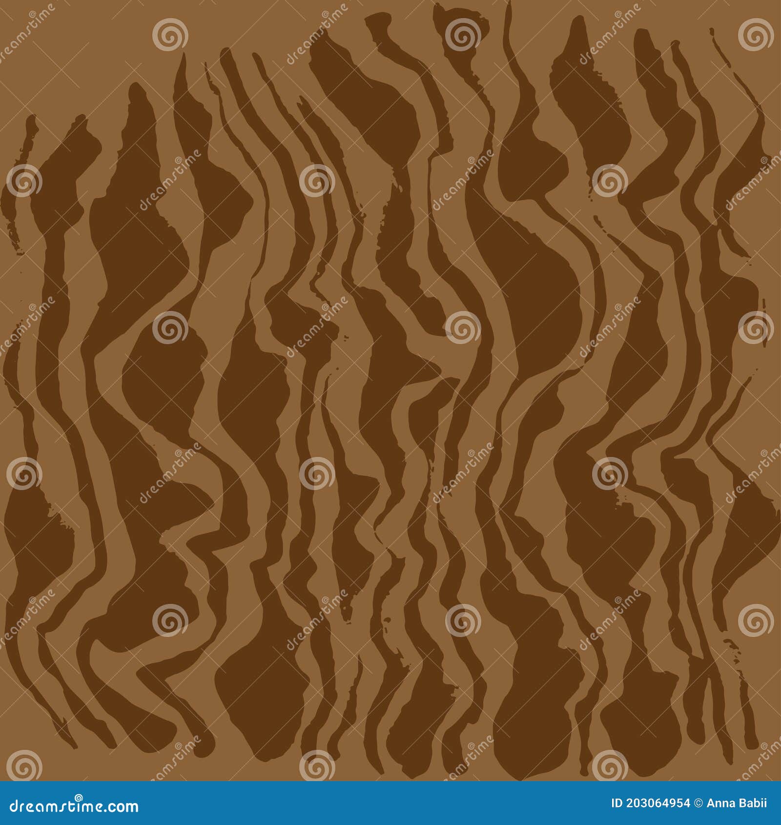 Vector Illustration Print Pattern. Brown Hand Drawn Background. Stock ...