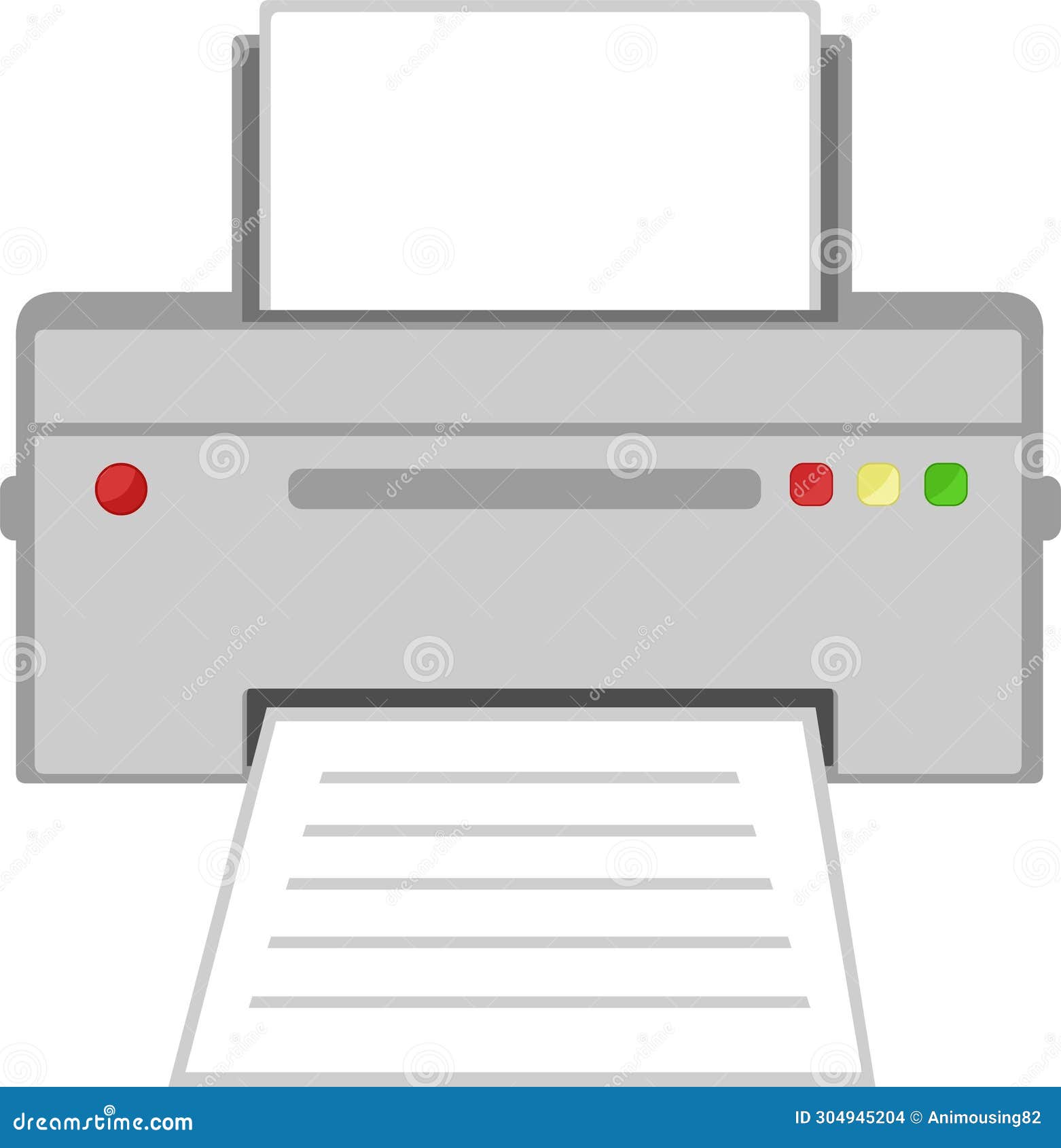 Vector Illustration Print Paper Sheet Stock Vector - Illustration of ...