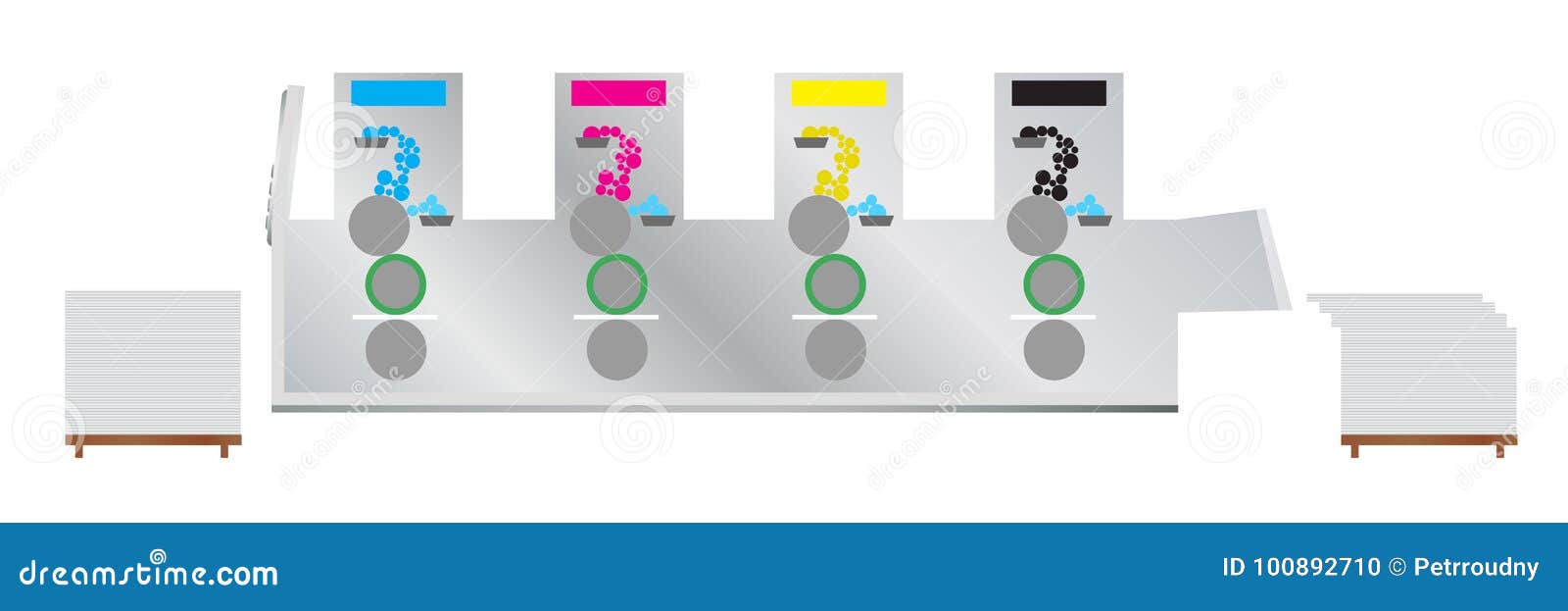 Printing Machine Vector Icon Set Stock Photography | CartoonDealer.com ...