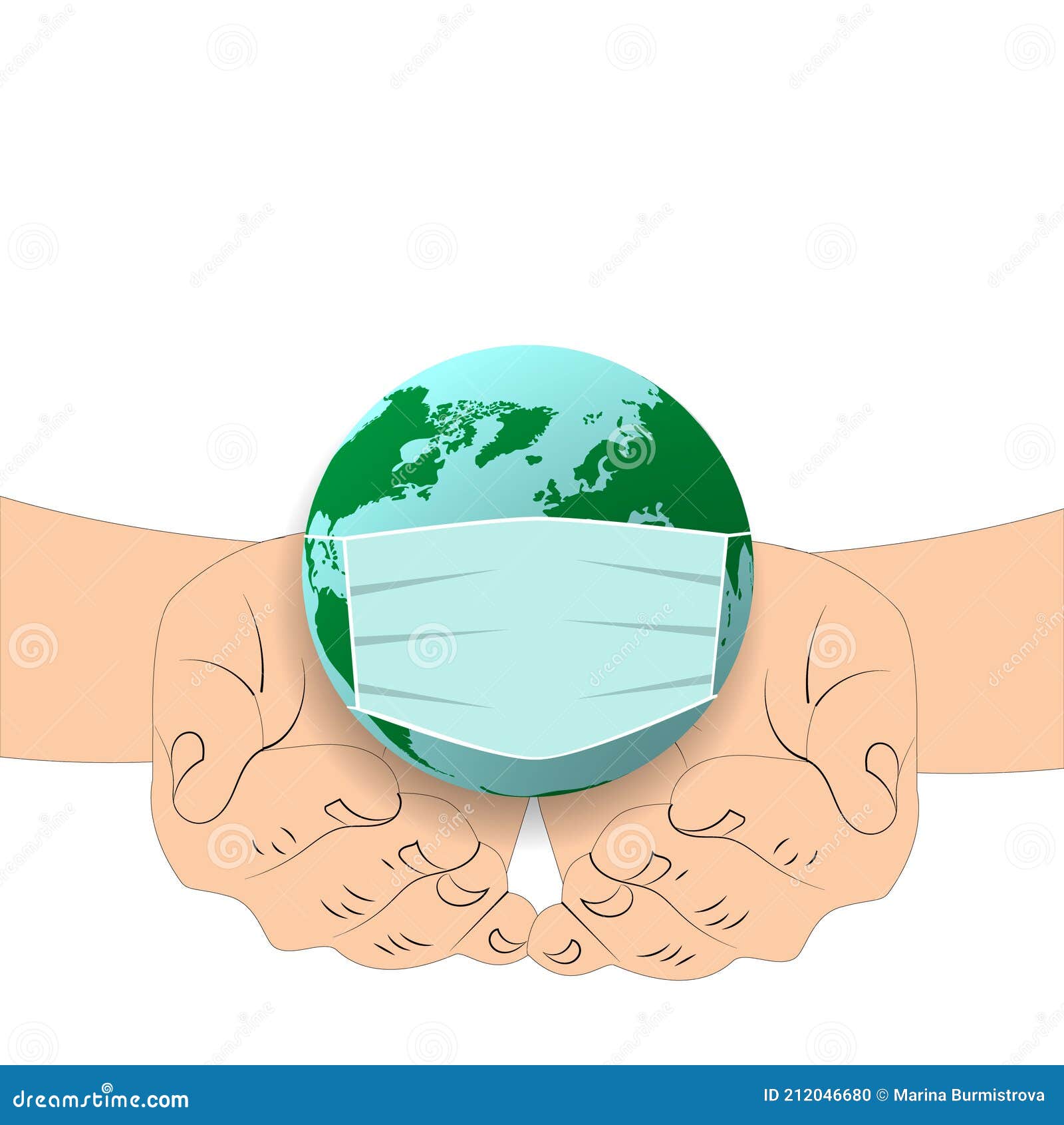 Vector Illustration of Problem in the World. Planet in the Mask Stock ...