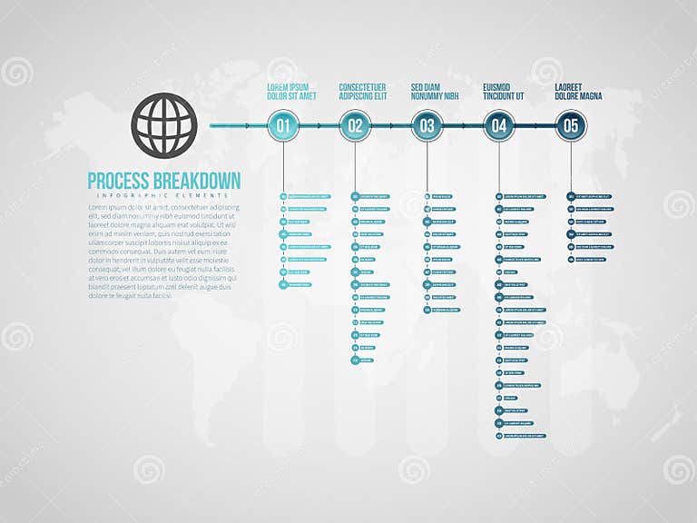 Process Breakdown Infographic Stock Vector - Illustration of chart ...