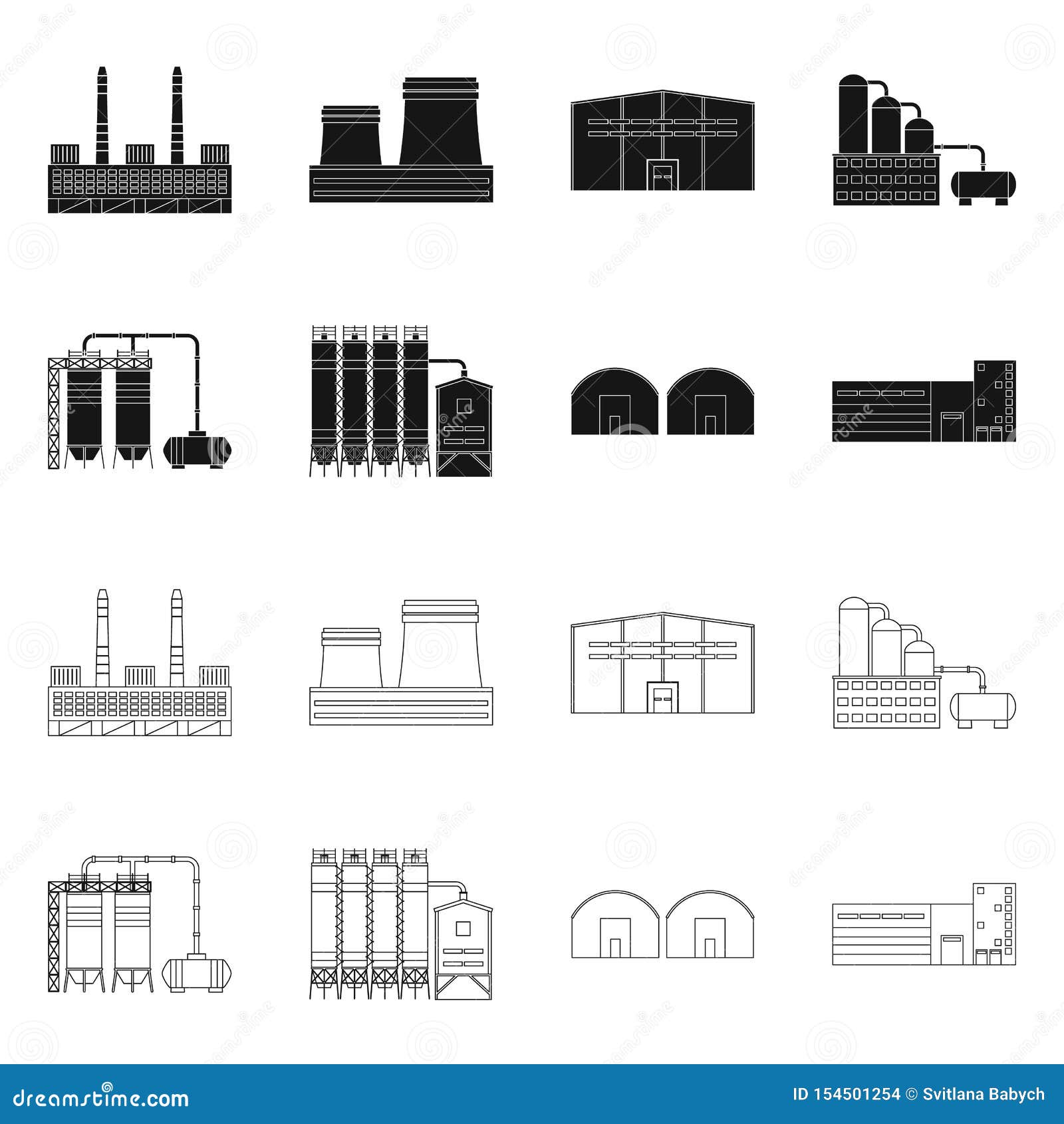 Vector Illustration of Production and Structure Icon. Collection of ...