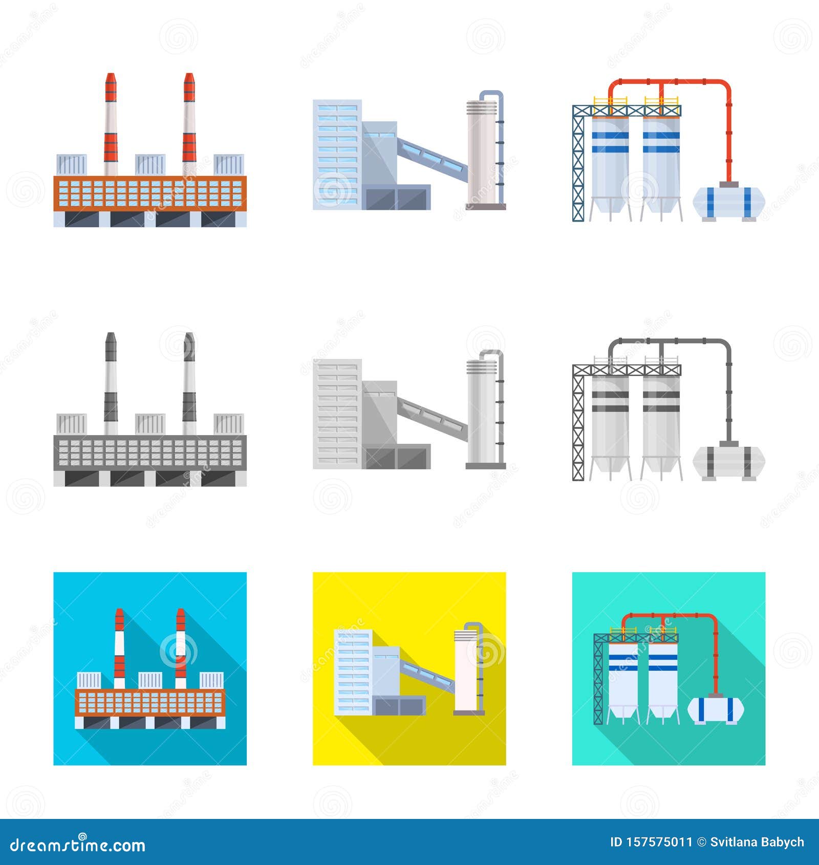 Vector Design of Production and Structure Logo. Collection of ...