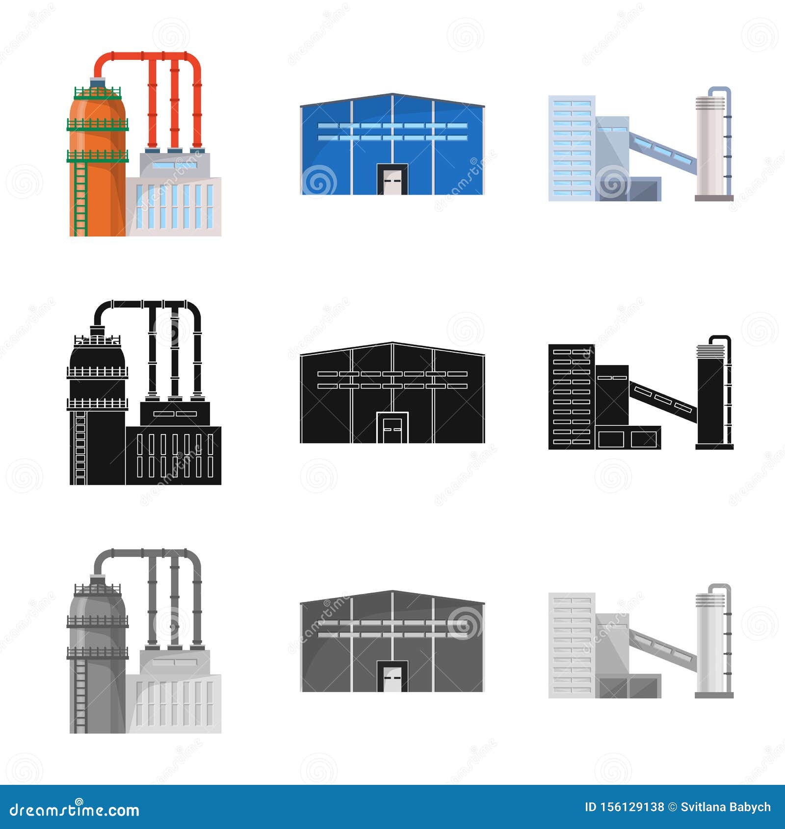 Vector Design of Production and Structure Sign. Collection of ...