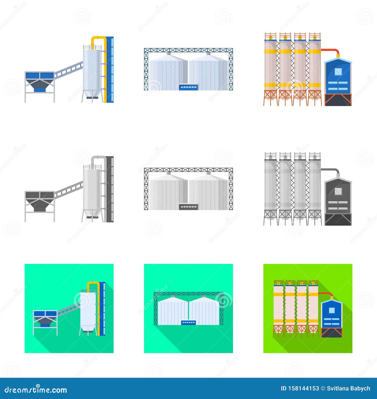 Vector Design of Production and Structure Sign. Collection of ...