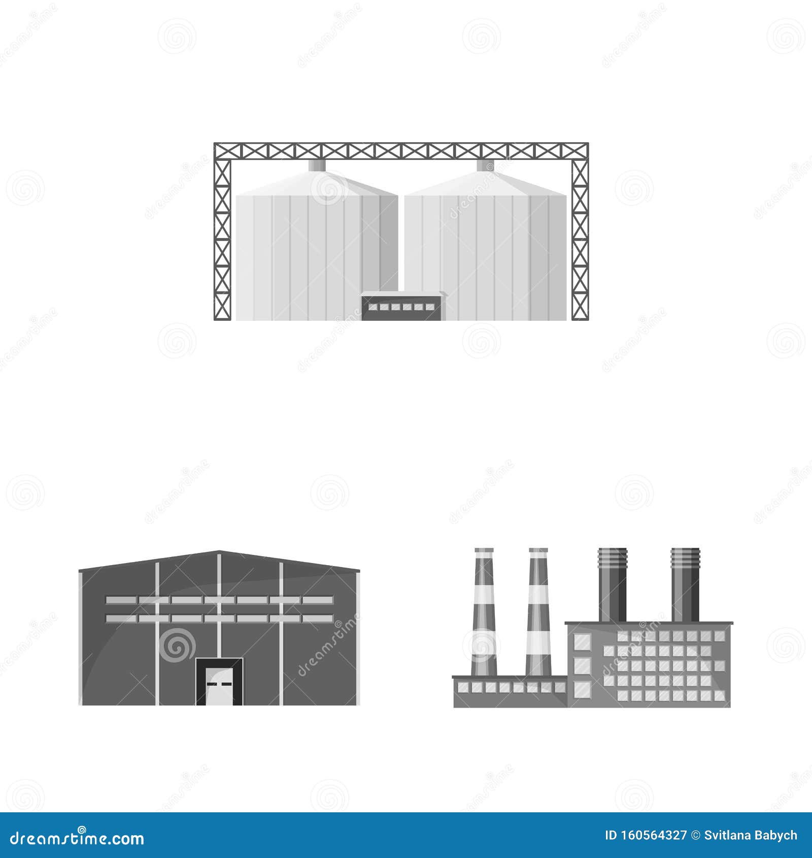 Vector Illustration of Production and Structure Sign. Set of Production ...