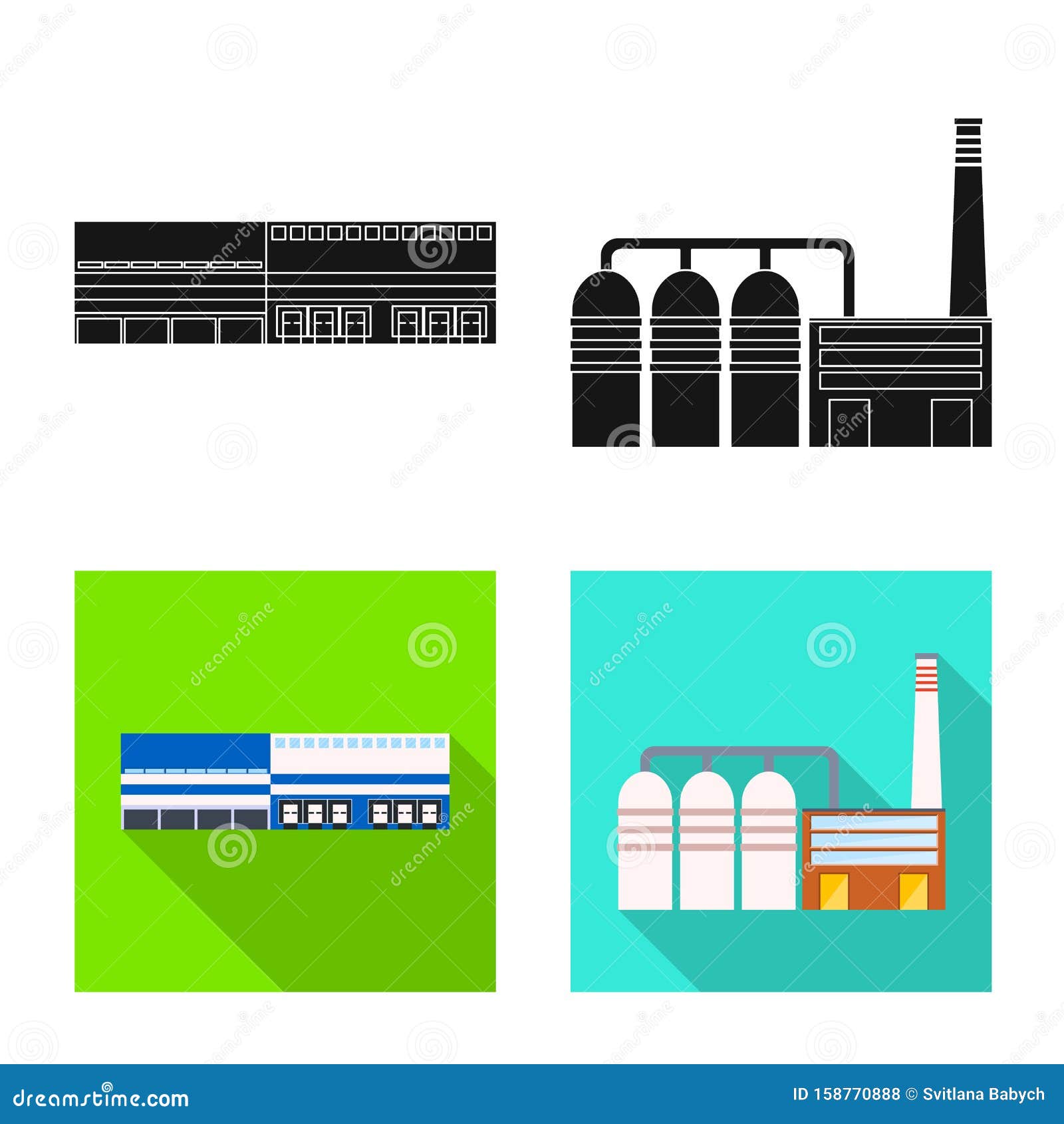 Vector Design of Production and Structure Symbol. Collection of ...