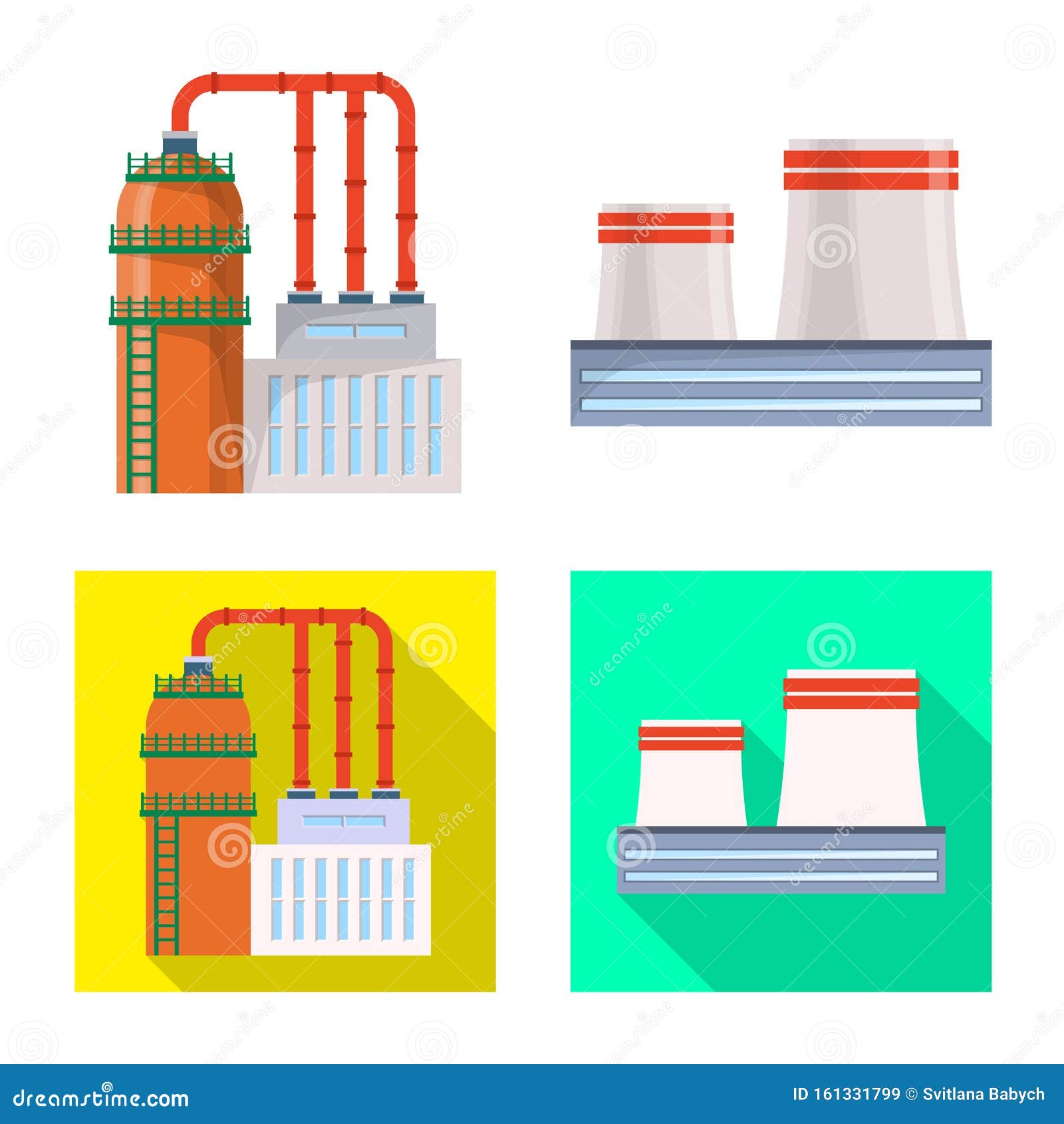 Vector Design of Production and Structure Symbol. Collection of ...