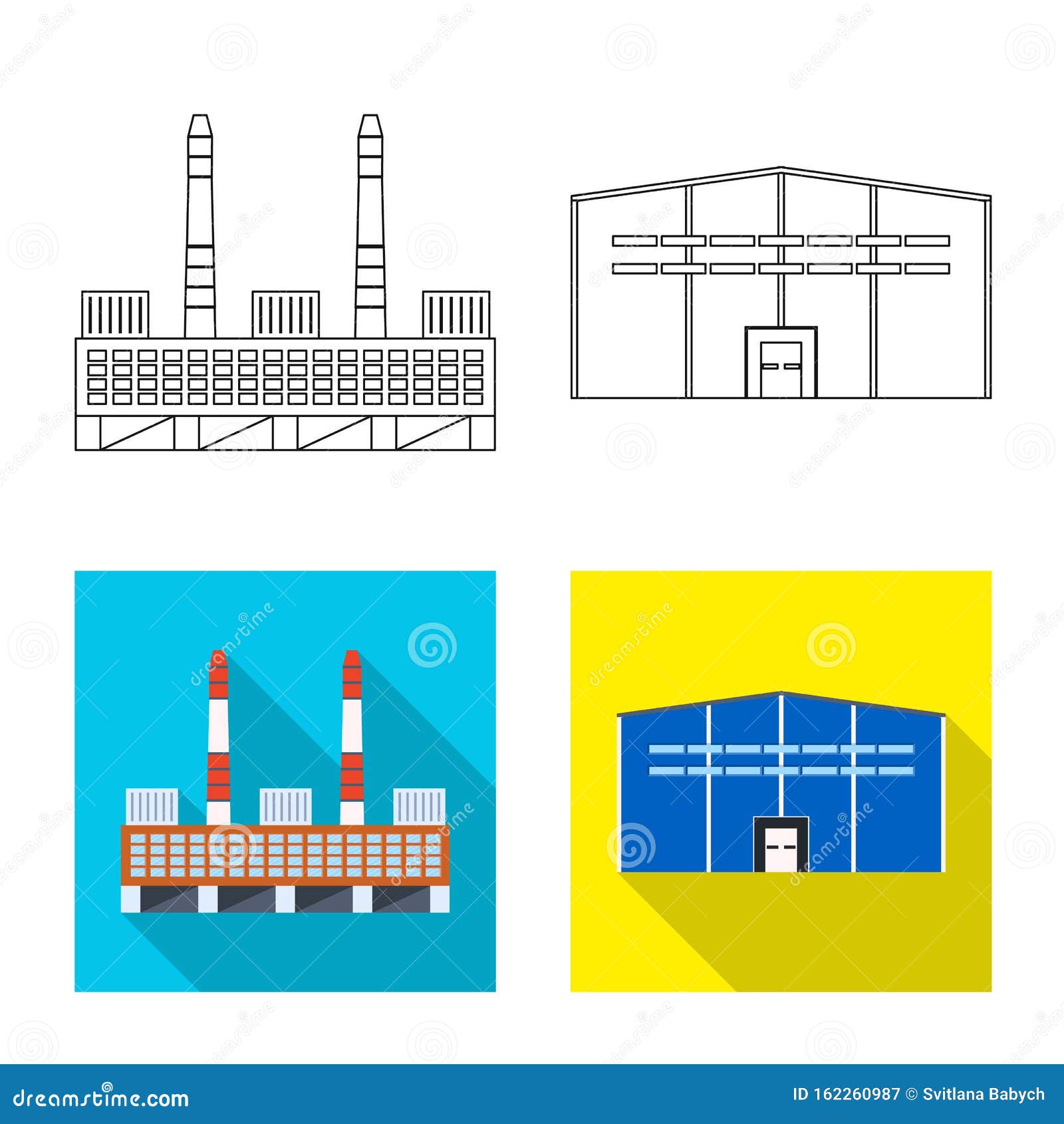 Vector Design of Production and Structure Icon. Collection of ...